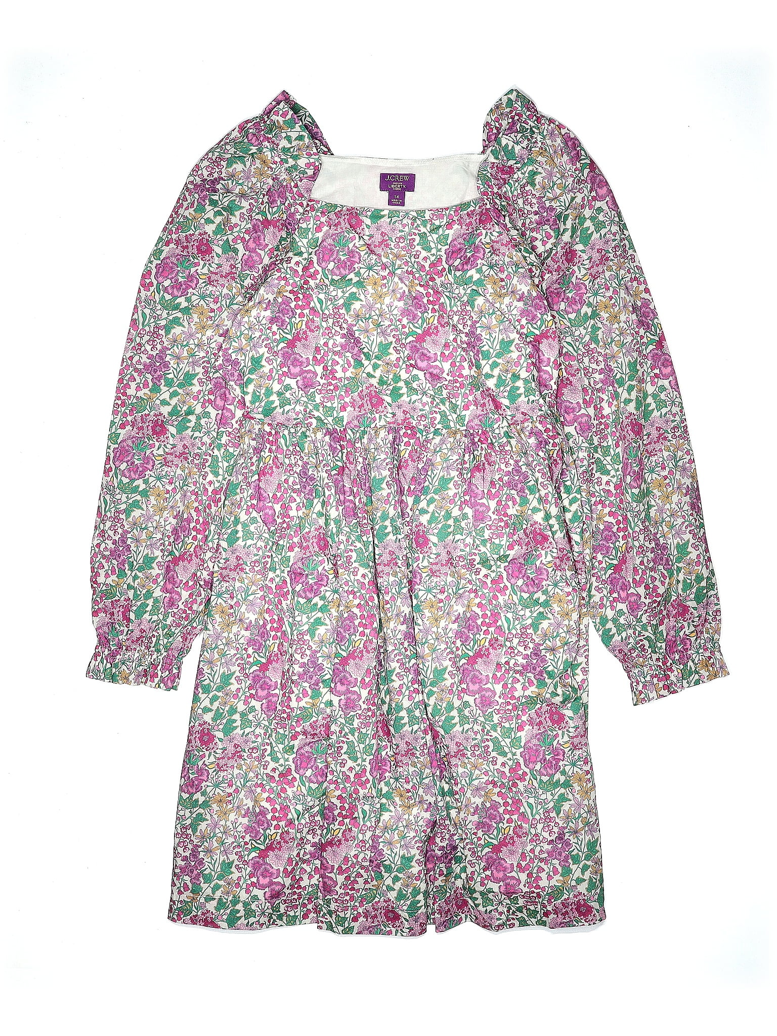 Liberty Art Fabrics for J.Crew 100% Cotton Floral Purple Dress Size 14 - 74% off | ThredUp