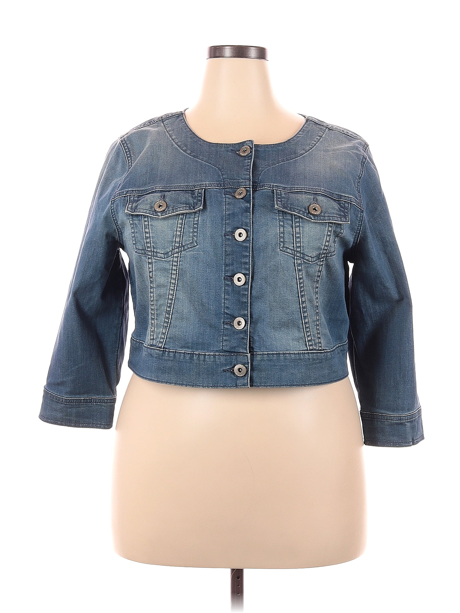 Torrid Solid Blue Denim Jacket Size 2X Plus (2) (Plus) - 58% off | ThredUp