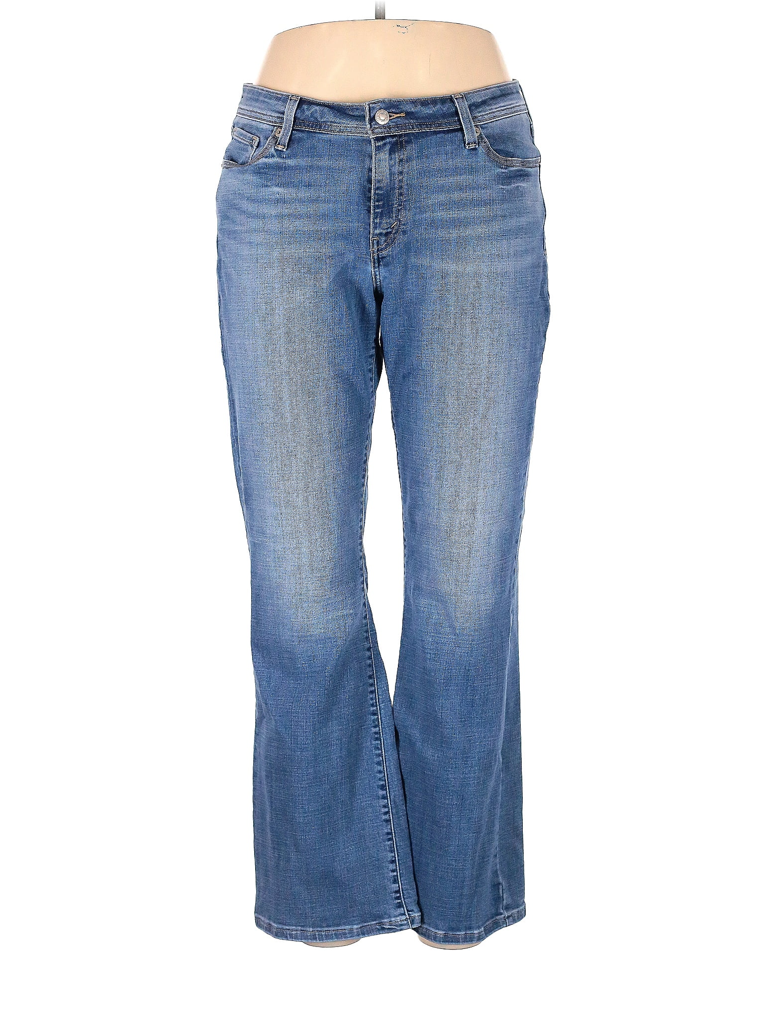 Levi's Solid Blue Jeans 33 Waist - 60% off | thredUP