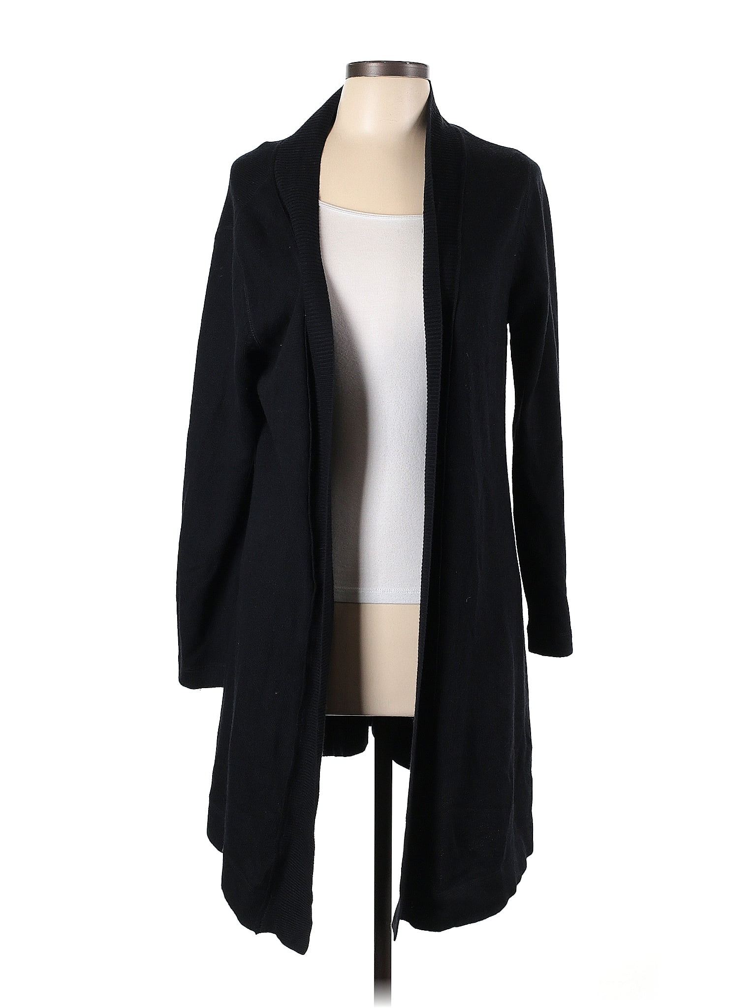 Coldwater Creek Color Block Solid Black Cardigan Size L - 68% off | thredUP