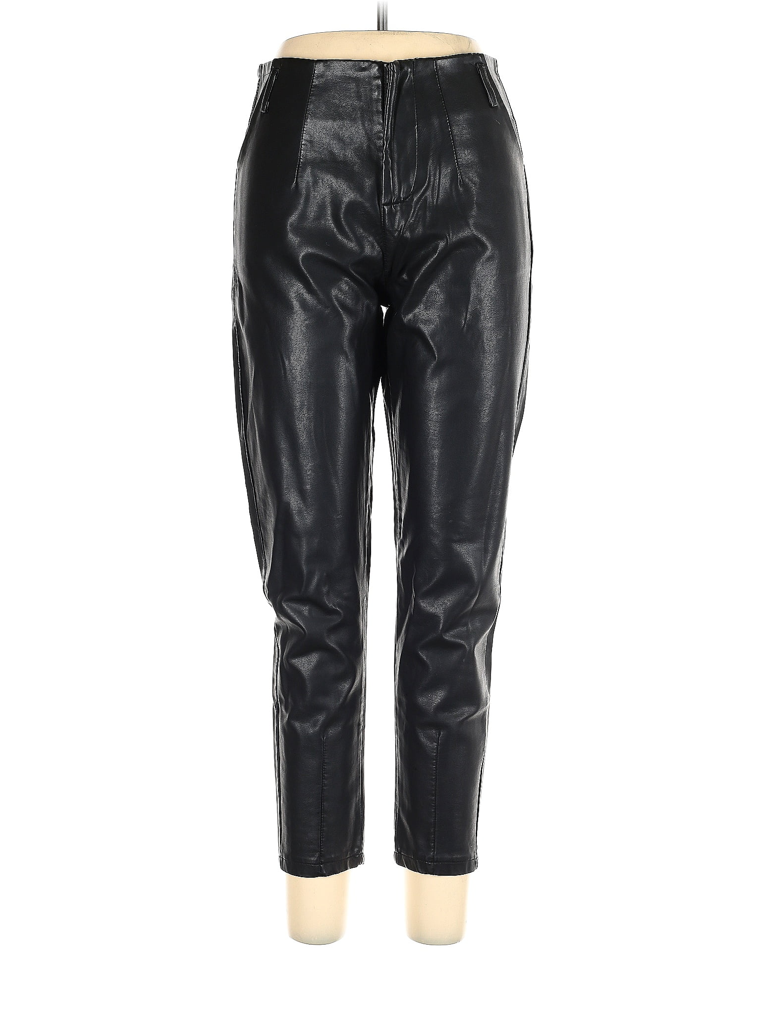 Venti6 Solid Black Faux Leather Pants Size L - 64% off | ThredUp