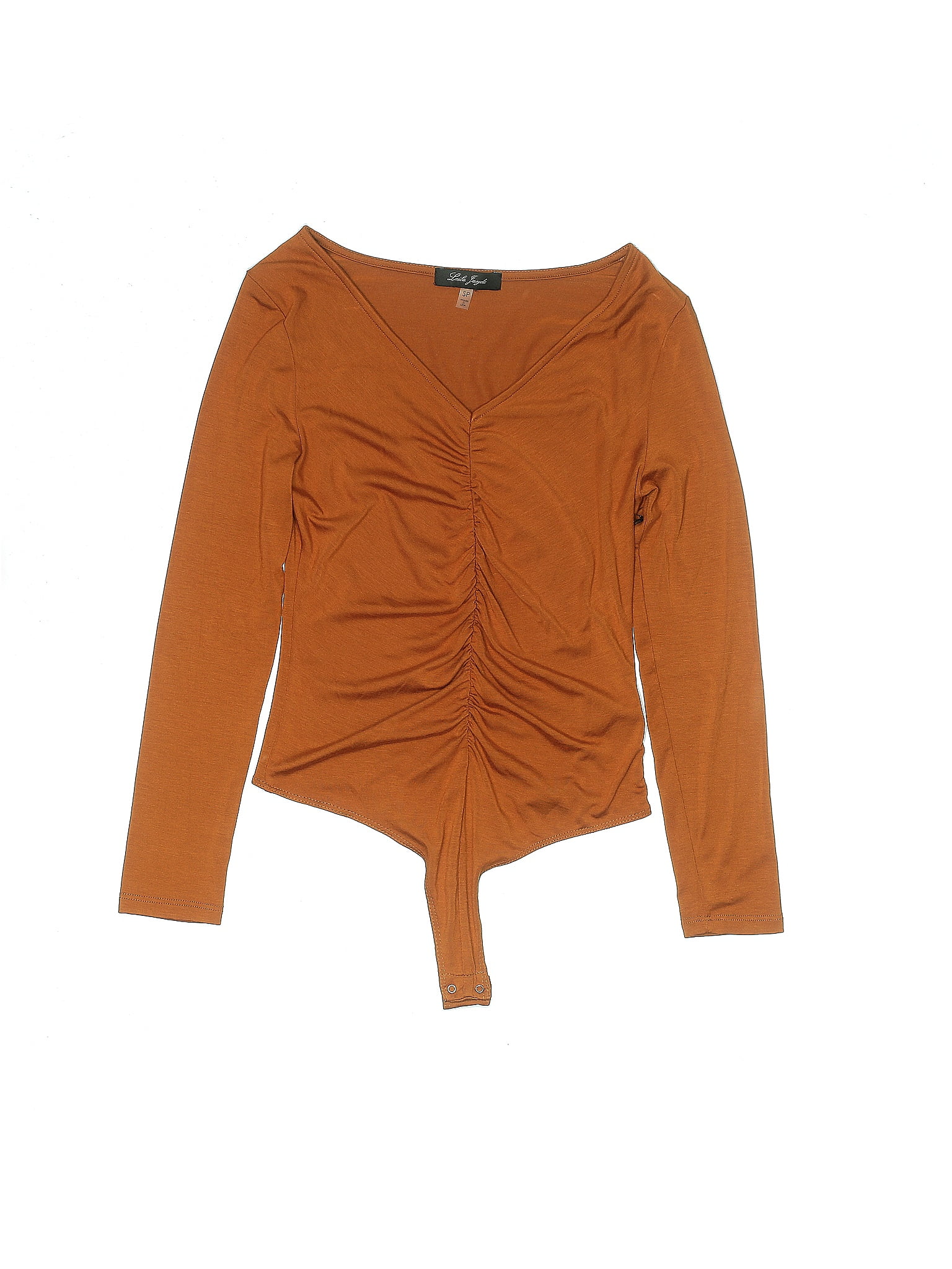 Laila Jayde Solid Orange Bodysuit Size S (Petite) - 71% off | ThredUp