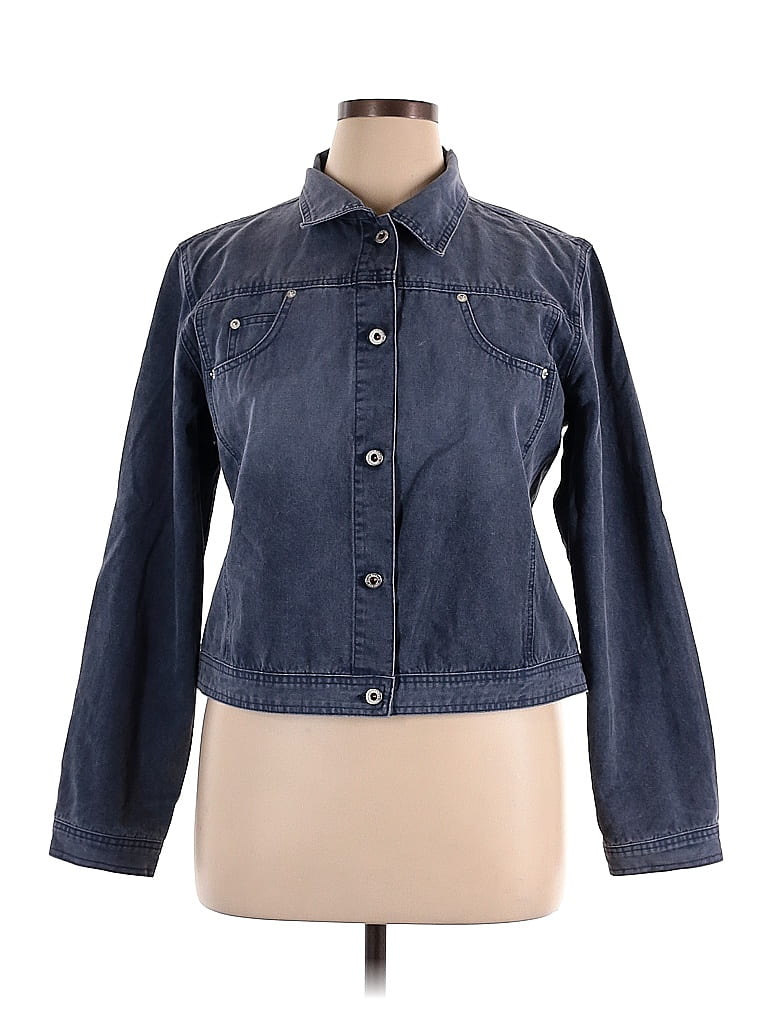 Sundance 100% Cotton Solid Blue Denim Jacket Size XL - 71% off | ThredUp