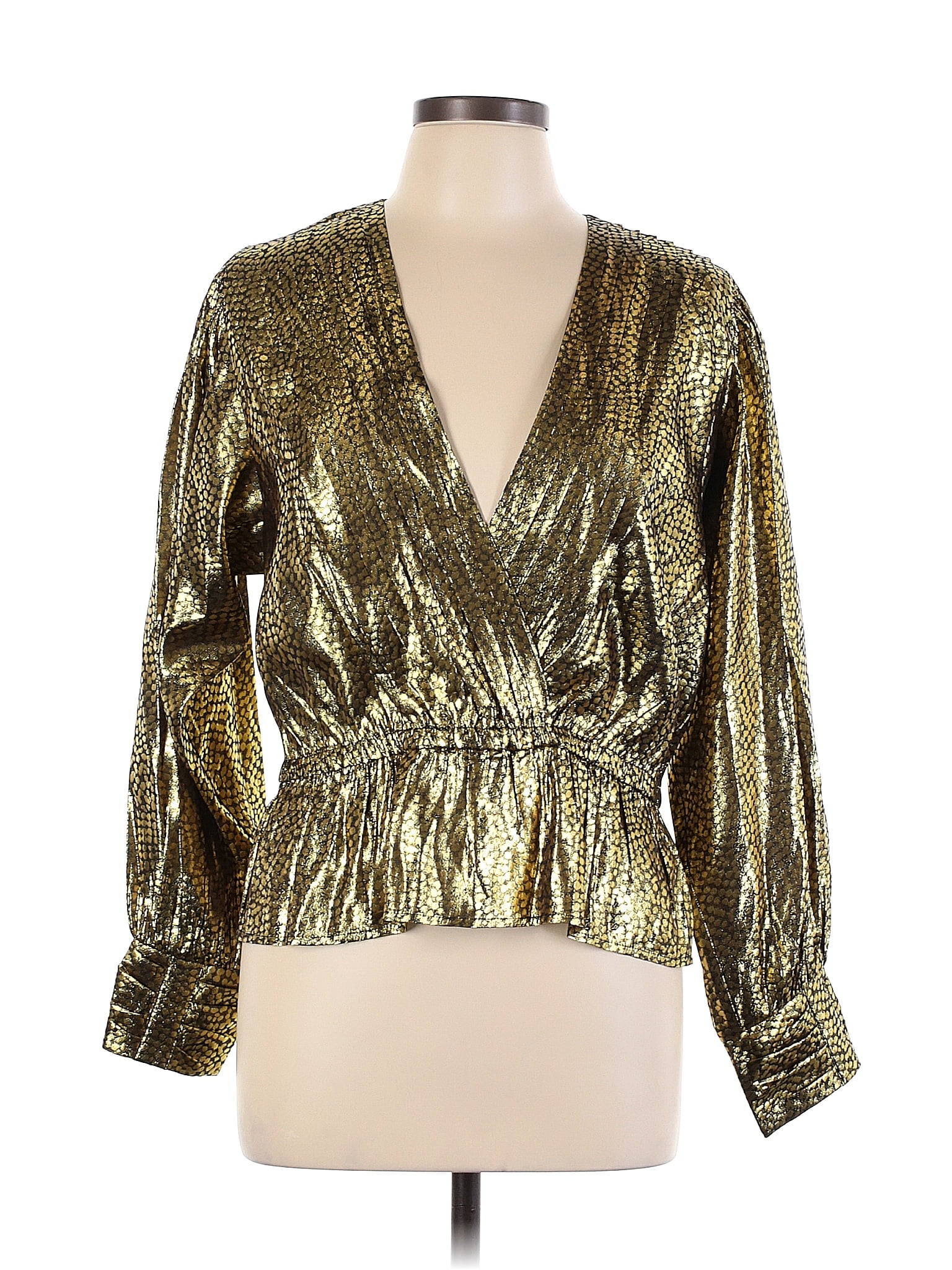 Joie Yellow Gold Long Sleeve Blouse Size L - 81% off | ThredUp