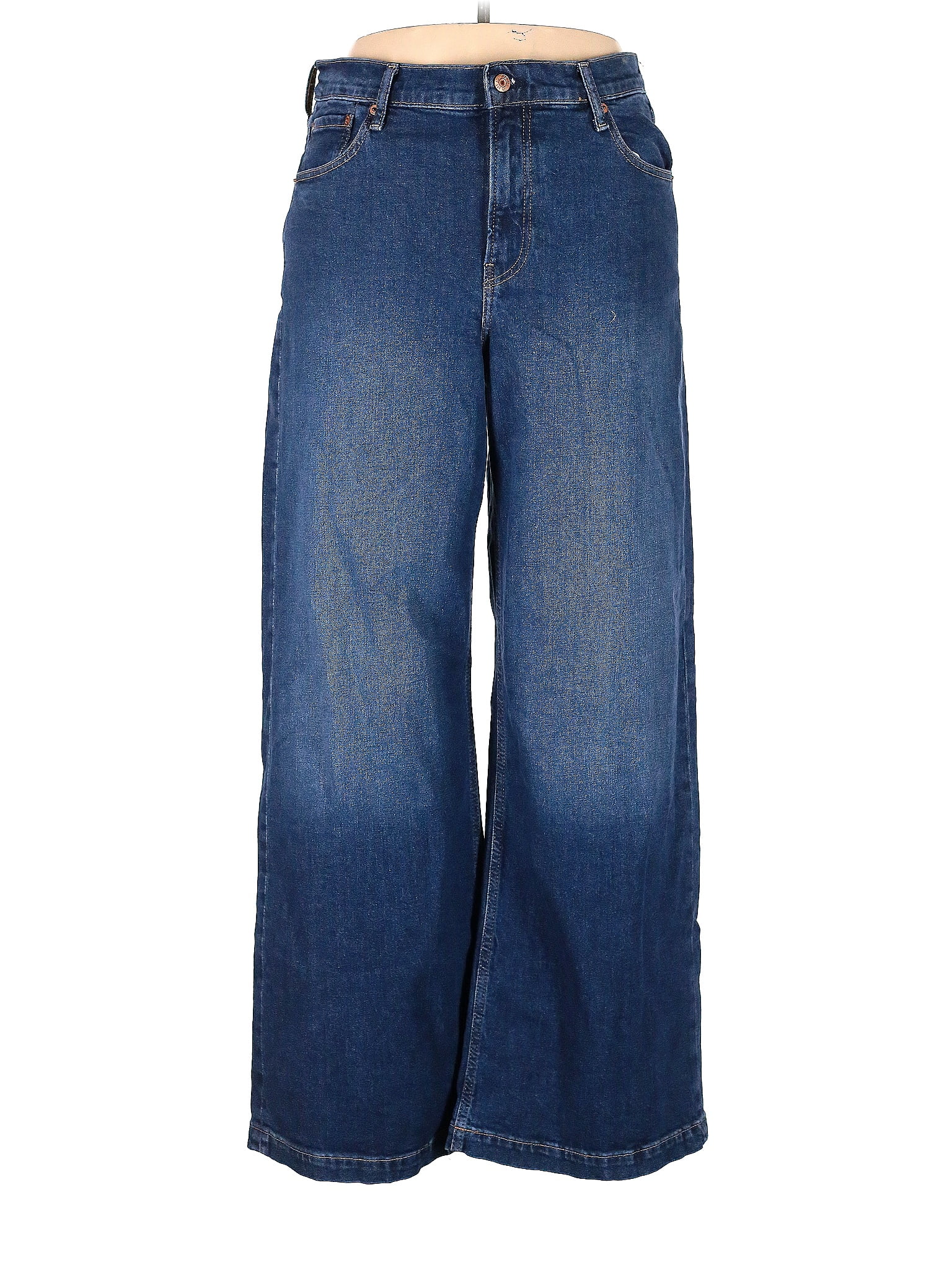 Gap Solid Blue Jeans 32 Waist - 70% off | ThredUp