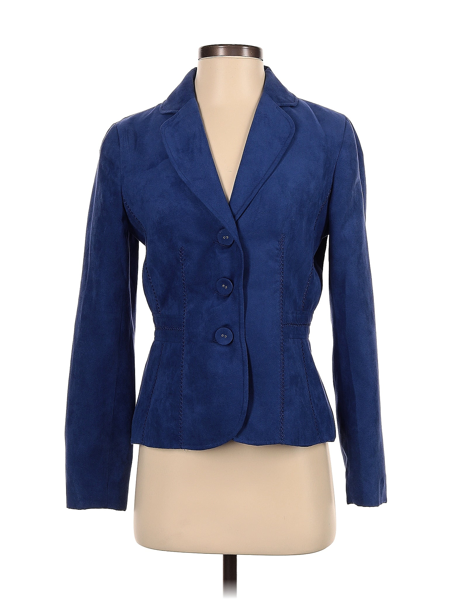 GV Versatile Couture 100% Polyester Solid Blue Blazer Size 32 (EU) - 81 ...