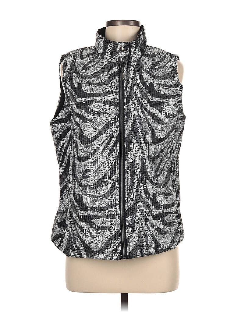 Casual Identity 100% Polyester Silver Vest Size M - 60% off | ThredUp