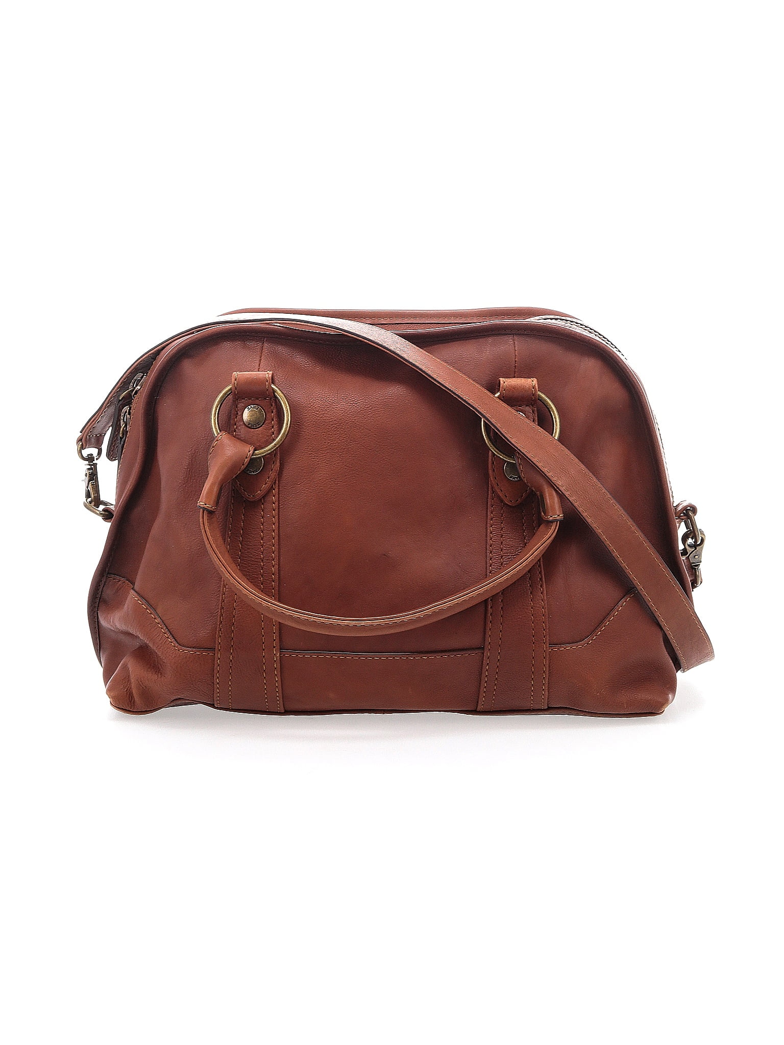 FRYE 100% Leather Solid Brown Leather Satchel One Size - 63% off | thredUP