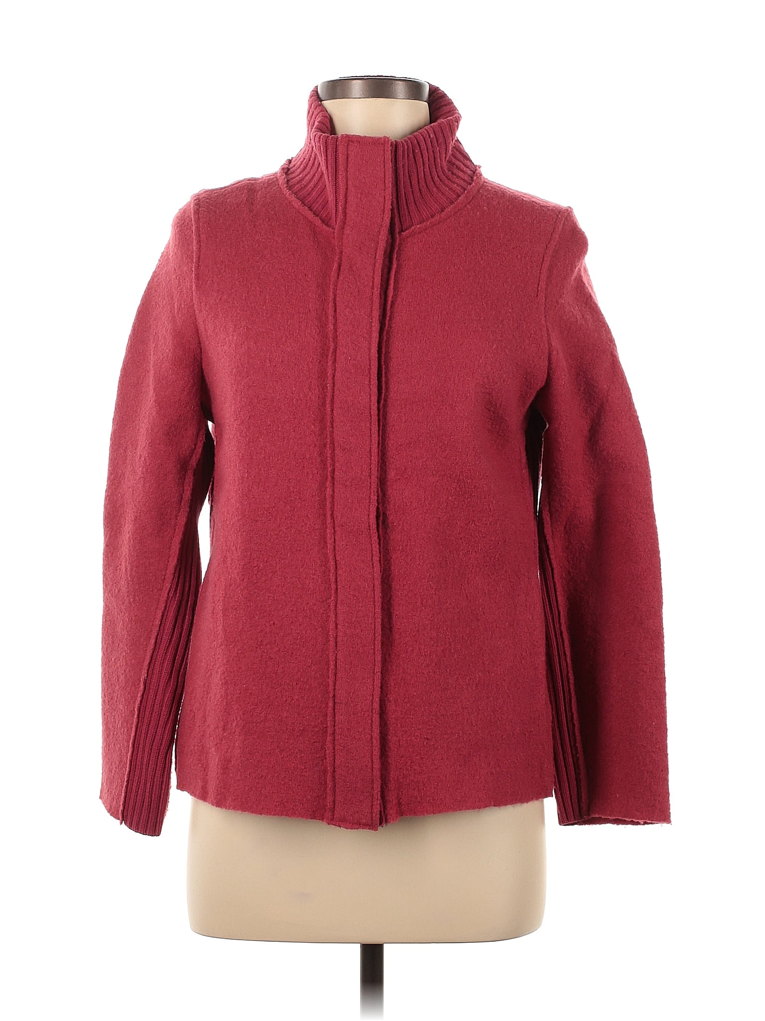 Kate Hill 100% Wool Solid Red Burgundy Jacket Size M (Petite) - 60% off ...