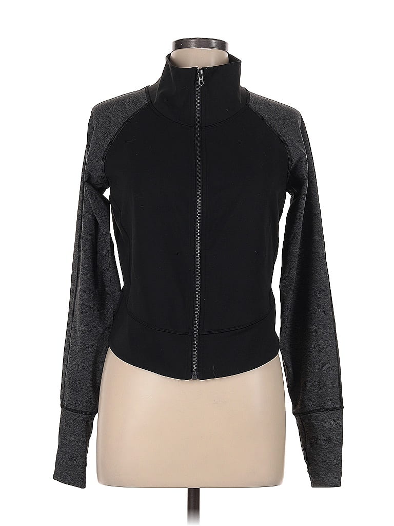 lucy Color Block Solid Black Track Jacket Size M - 65% off | thredUP