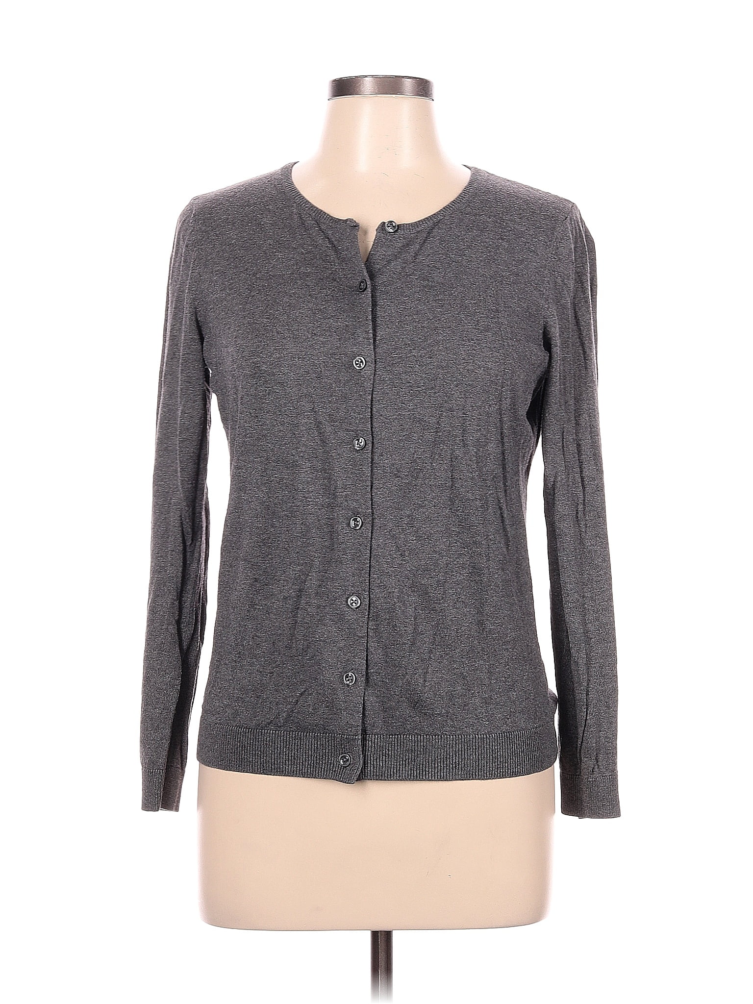 Ann Taylor Factory Color Block Gray Cardigan Size L - 54% off | thredUP