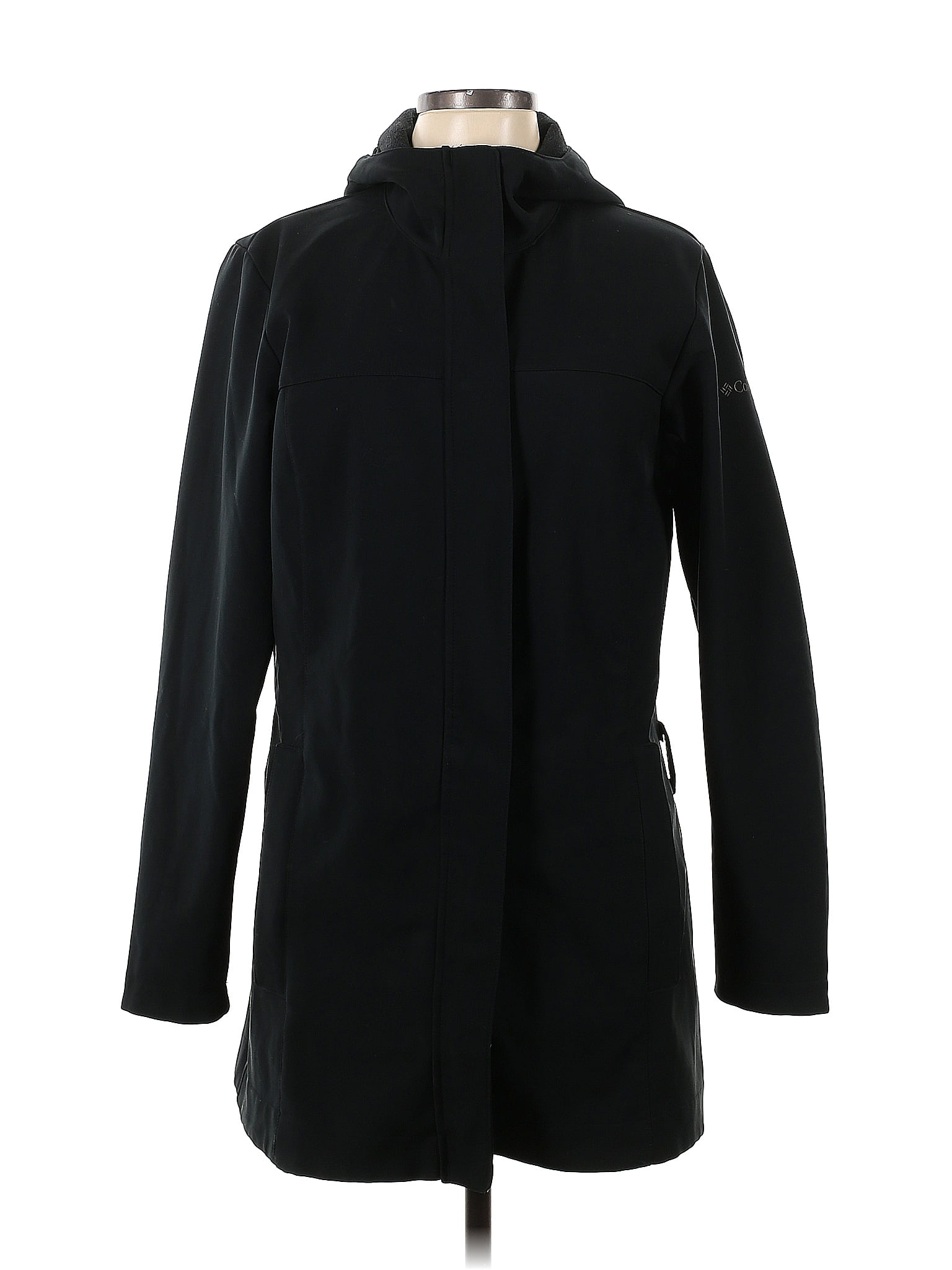 Columbia 100% Polyester Solid Black Jacket Size L - 54% off | ThredUp