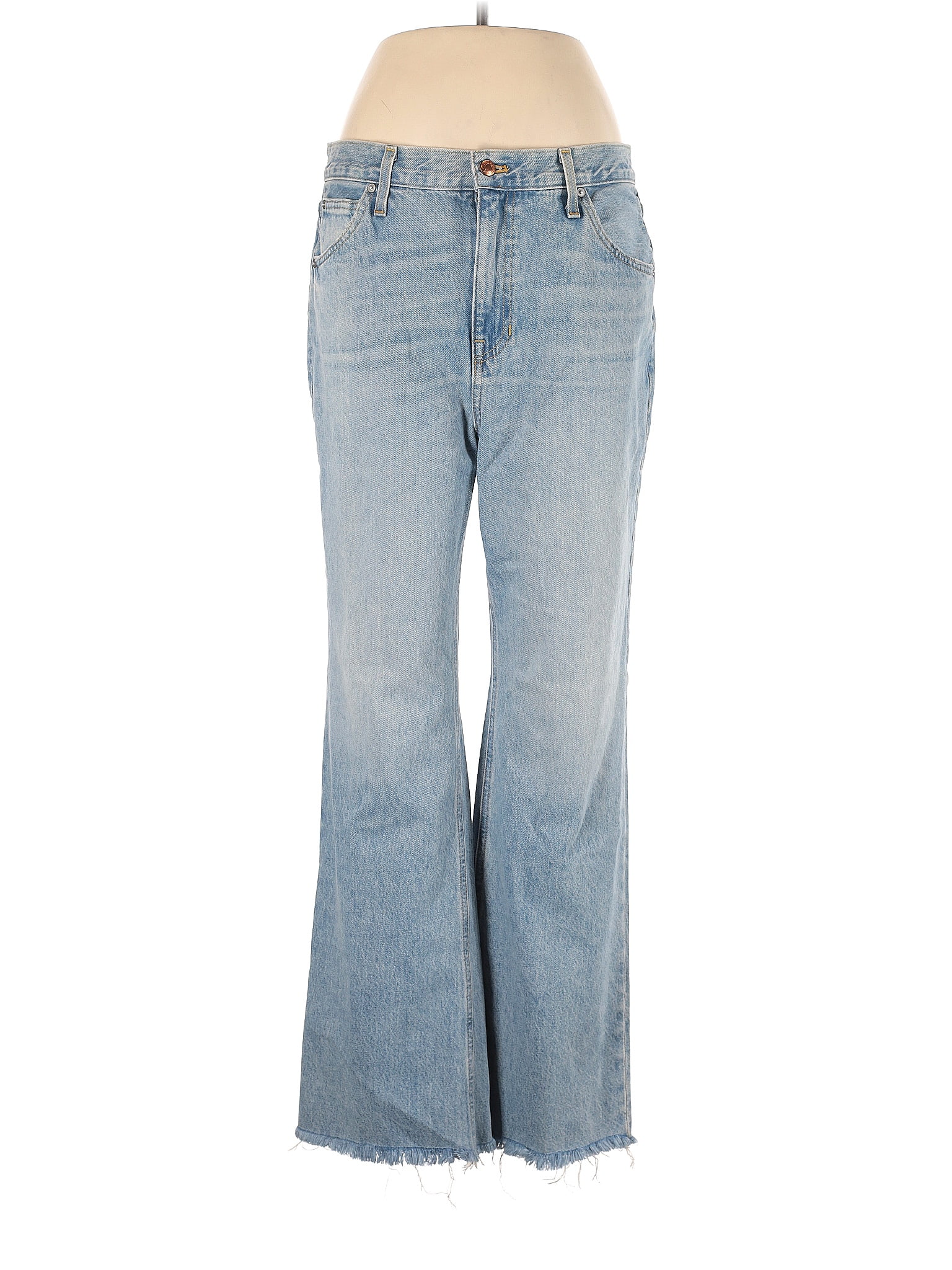 Point Sur 100% Cotton Solid Blue Jeans 29 Waist - 81% off | ThredUp