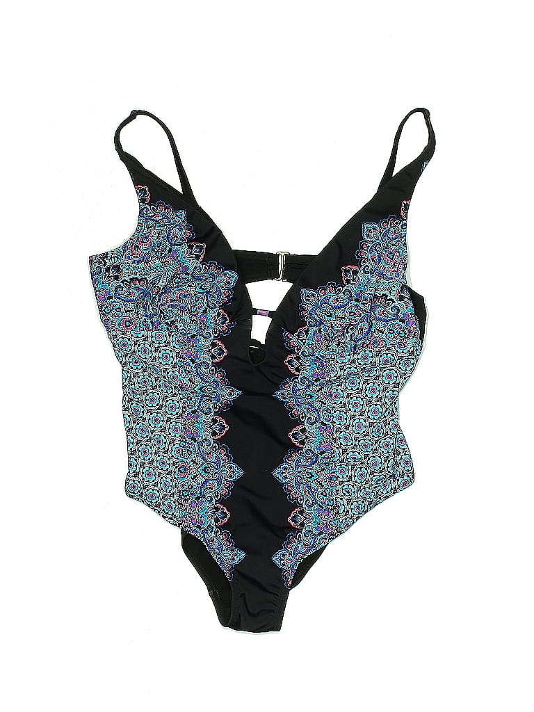 Swimsuits for all Multi Color Blue One Piece Swimsuit Size 18 (Plus ...