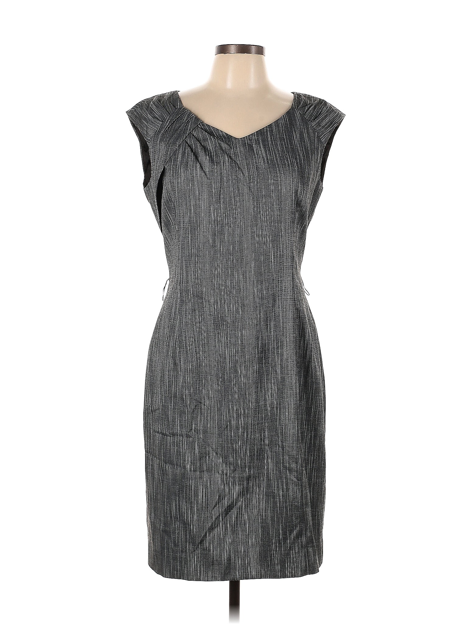 Classiques Entier Jacquard Marled Chevron-herringbone Gray Casual Dress ...