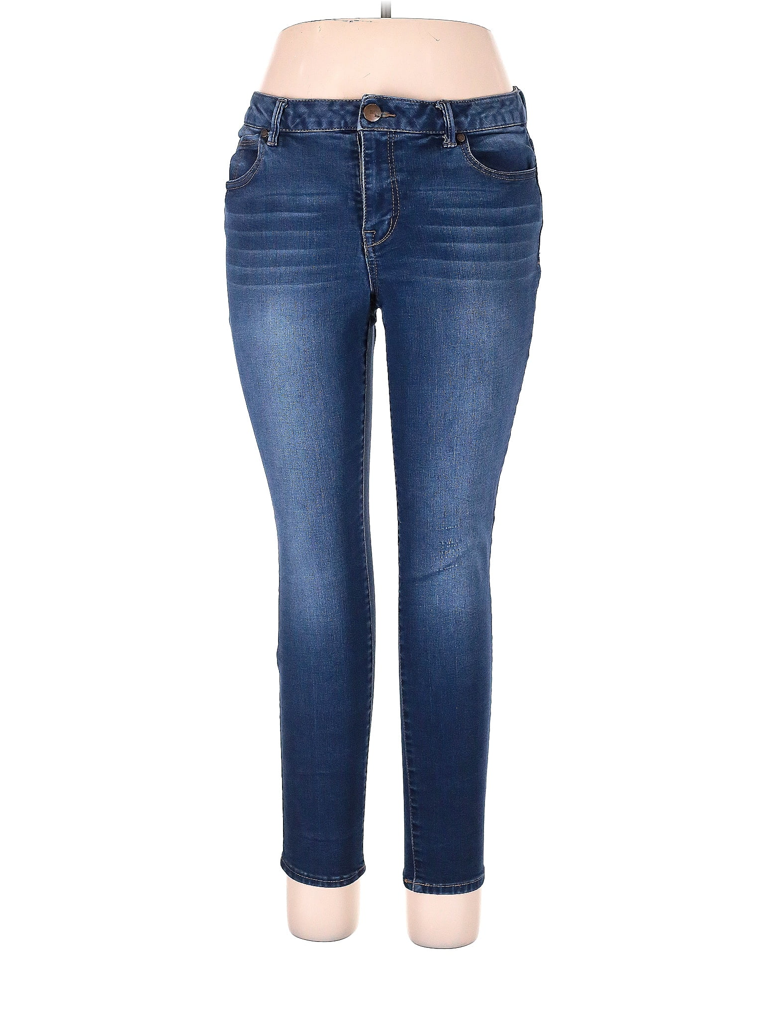 1822 Denim Solid Blue Jeans Size 16 - 36% off | ThredUp