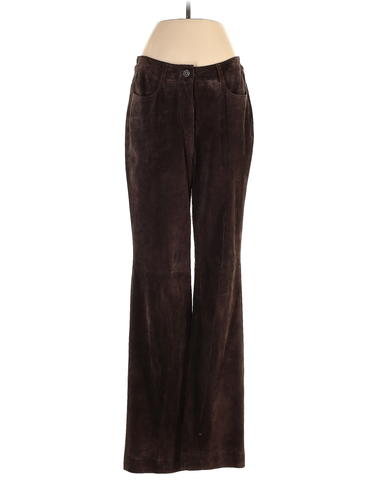 Etcetera 100% Leather Solid Brown Leather Pants Size 4 - 81% off | ThredUp