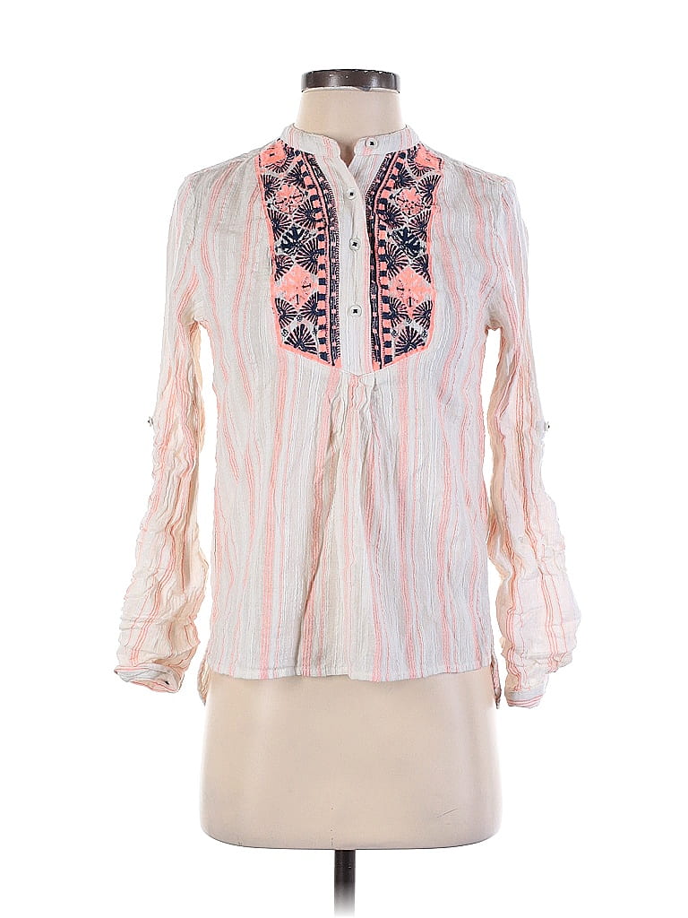 Holding Horses 100% Cotton Stripes Pink Long Sleeve Button-Down Shirt Size XS - 74% off | ThredUp