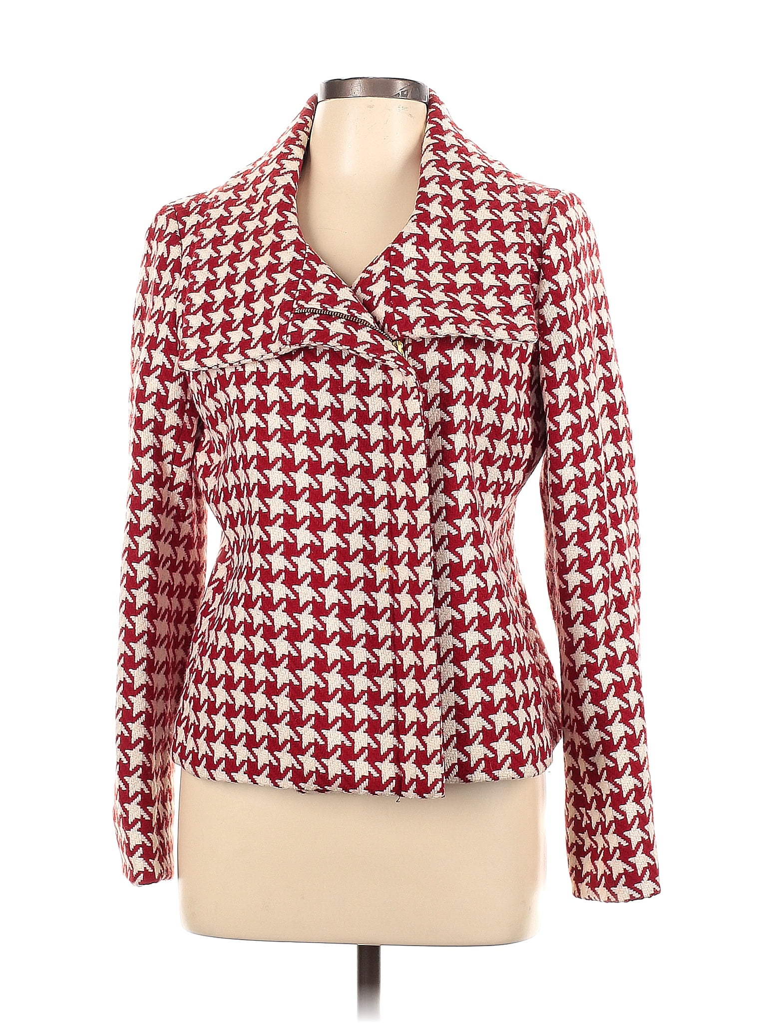Talbots Houndstooth Red Jacket Size 12 - 83% off | ThredUp