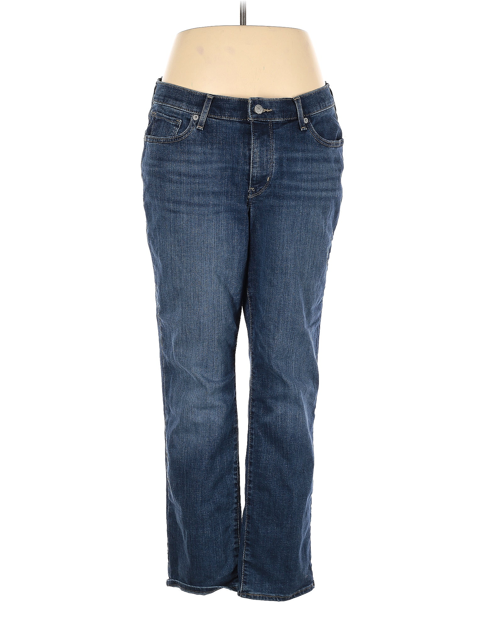 Levi's Solid Blue Jeans Size 16 - 53% off | ThredUp