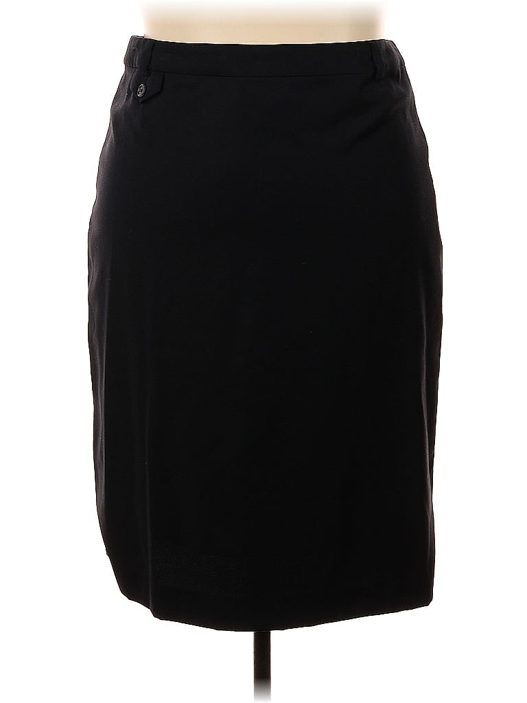 Lands End Solid Black Casual Skirt Size 18 Plus 67 Off Thredup