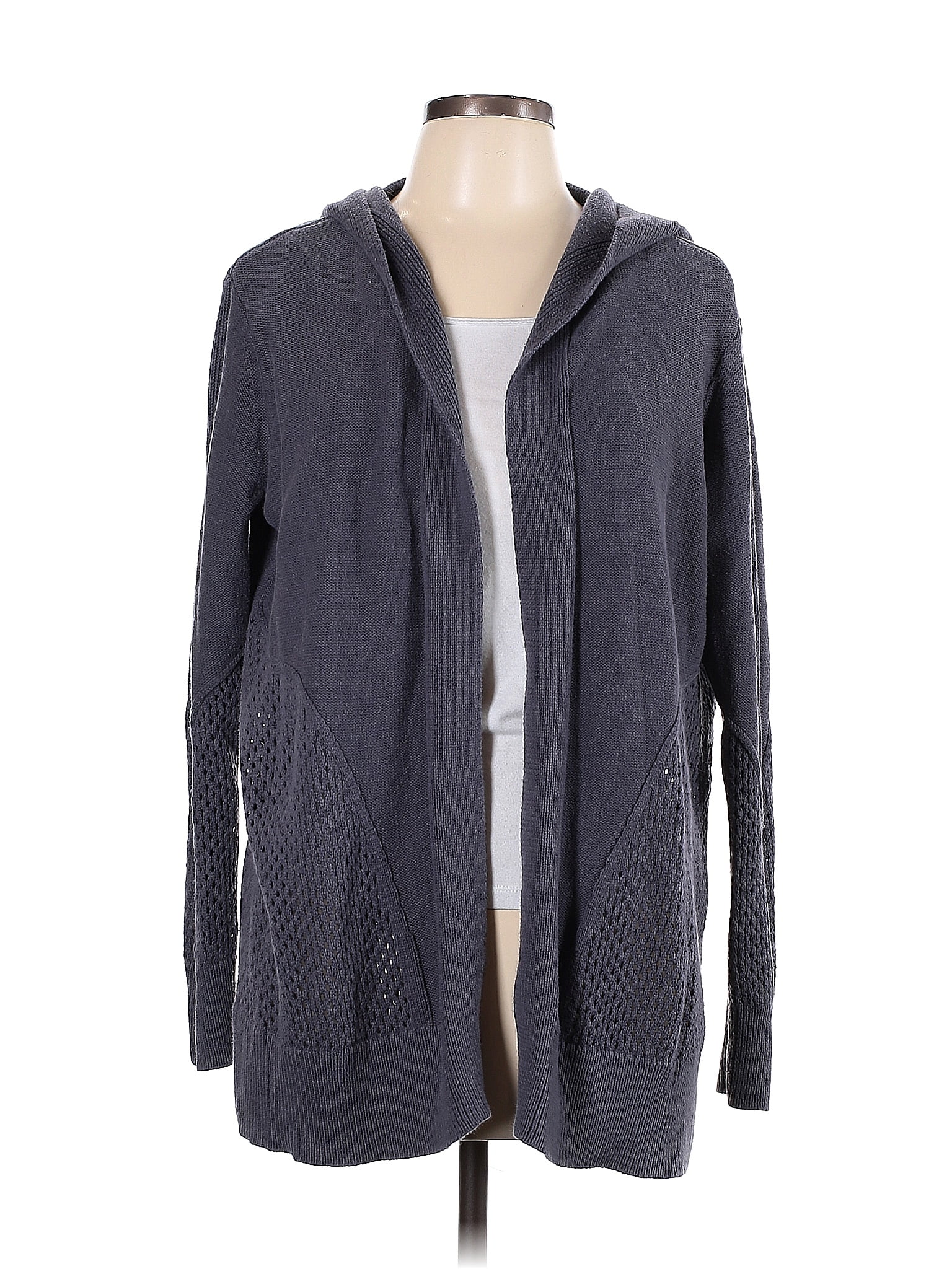 Simply Vera Vera Wang Color Block Solid Gray Cardigan Size L - 50% off ...