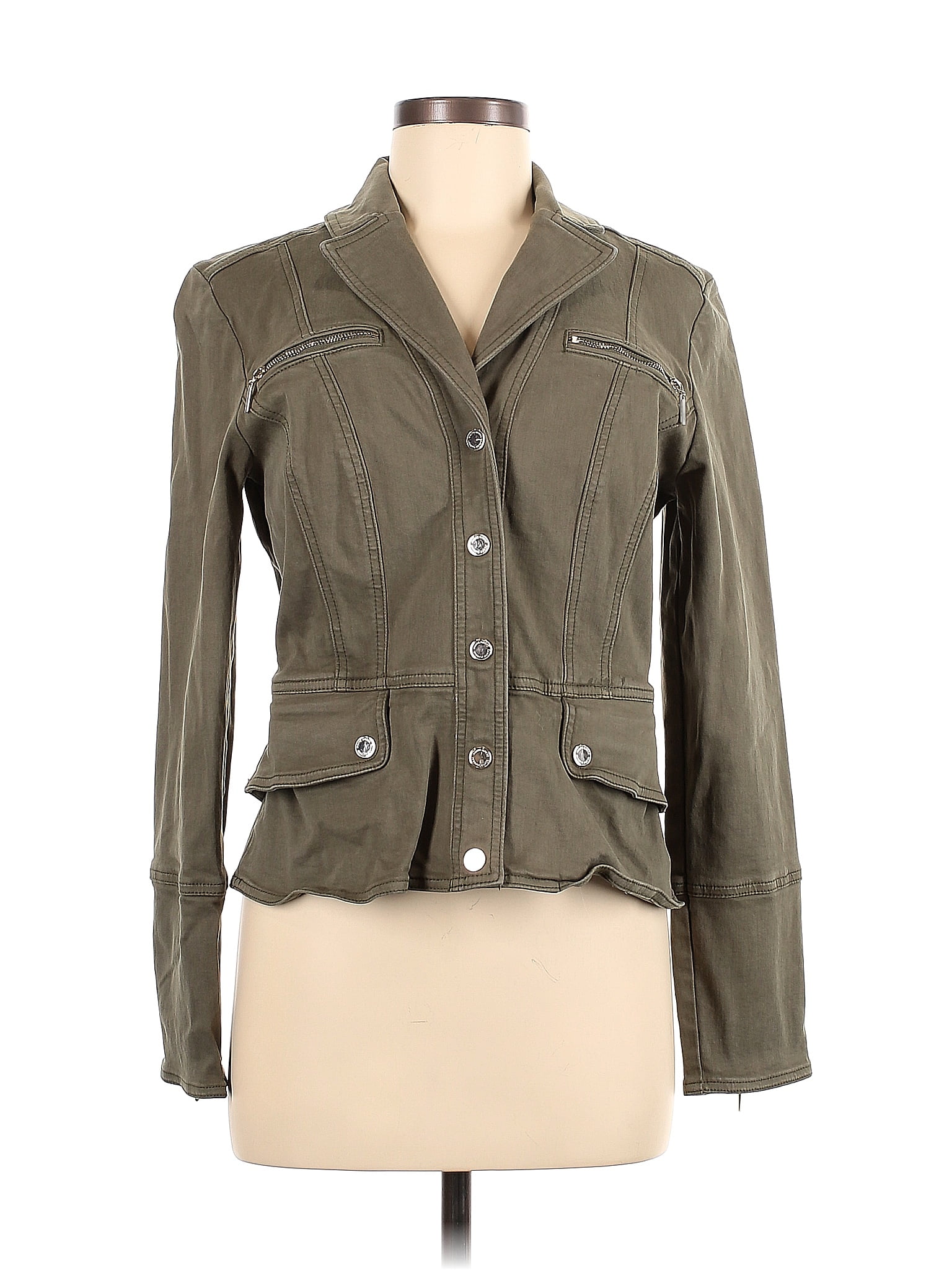 White House Black Market Solid Green Jacket Size 8 - 69% off | ThredUp