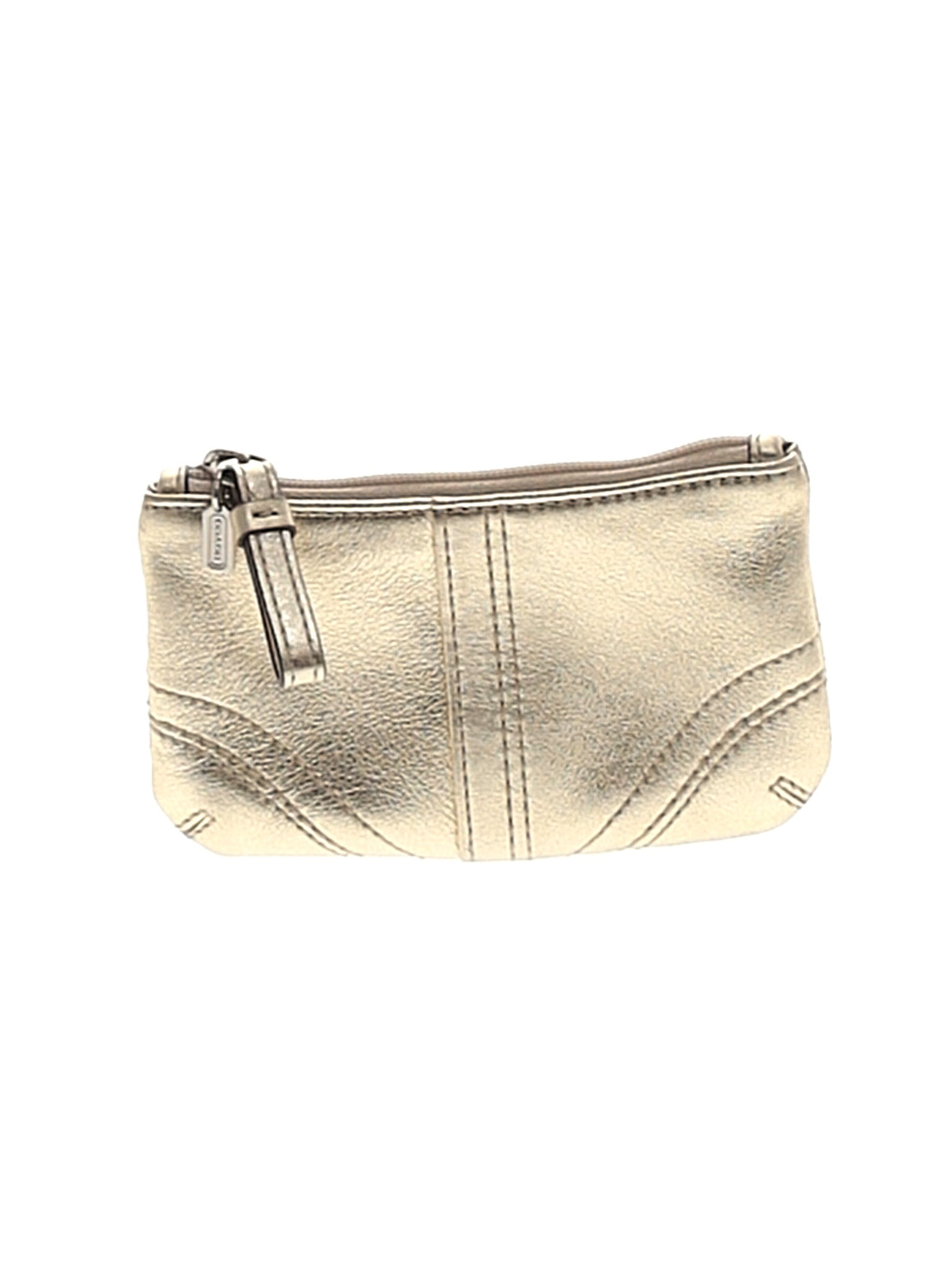Coach Solid Metallic Gold Coin Purse One Size - 66% off | ThredUp