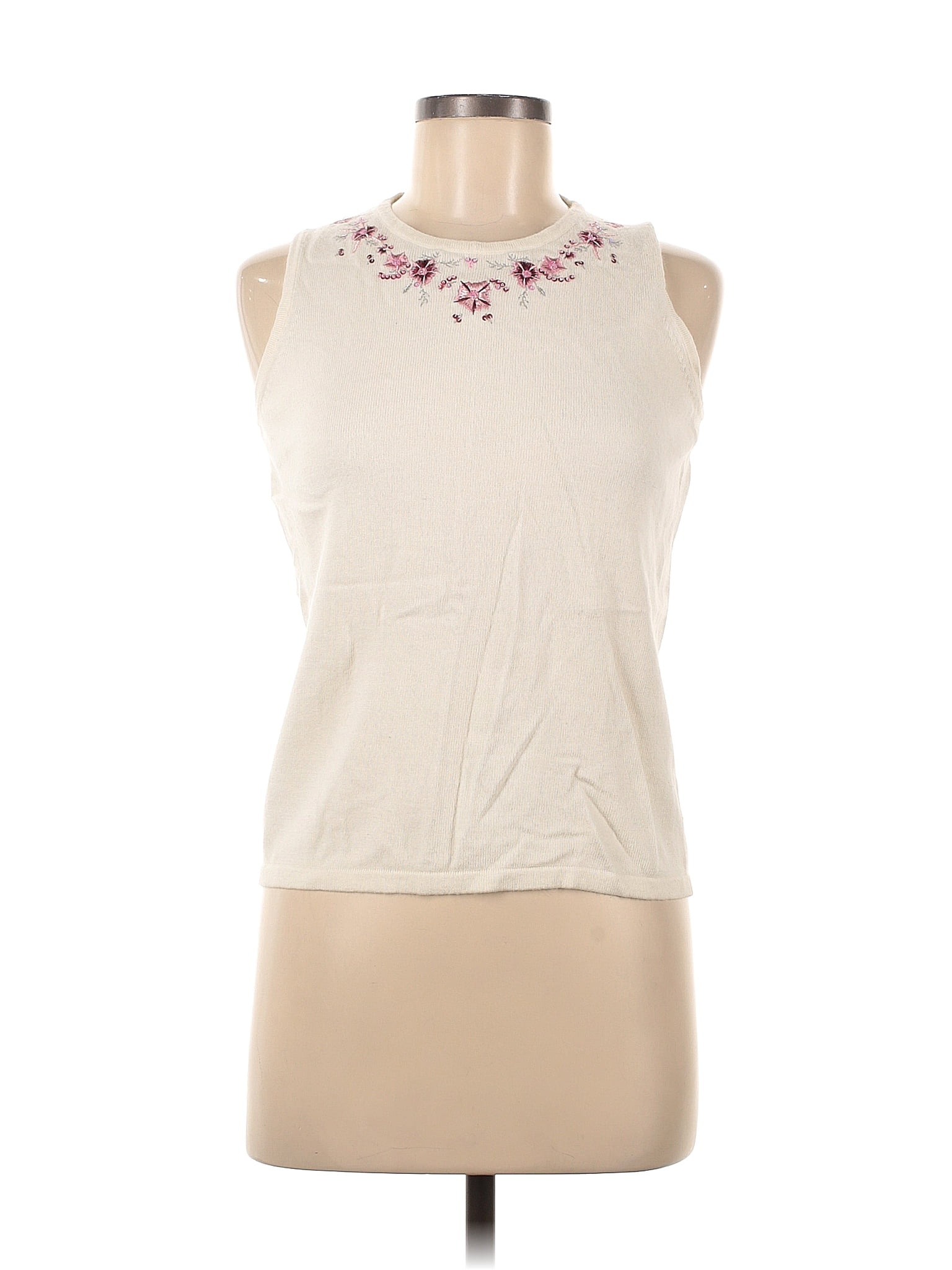 Kate Hill Ivory Sweater Vest Size M - 60% off | thredUP