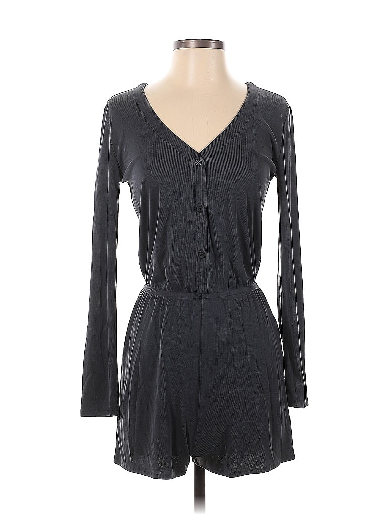 Off Duty Solid Gray Romper Size XS - 61% off | ThredUp