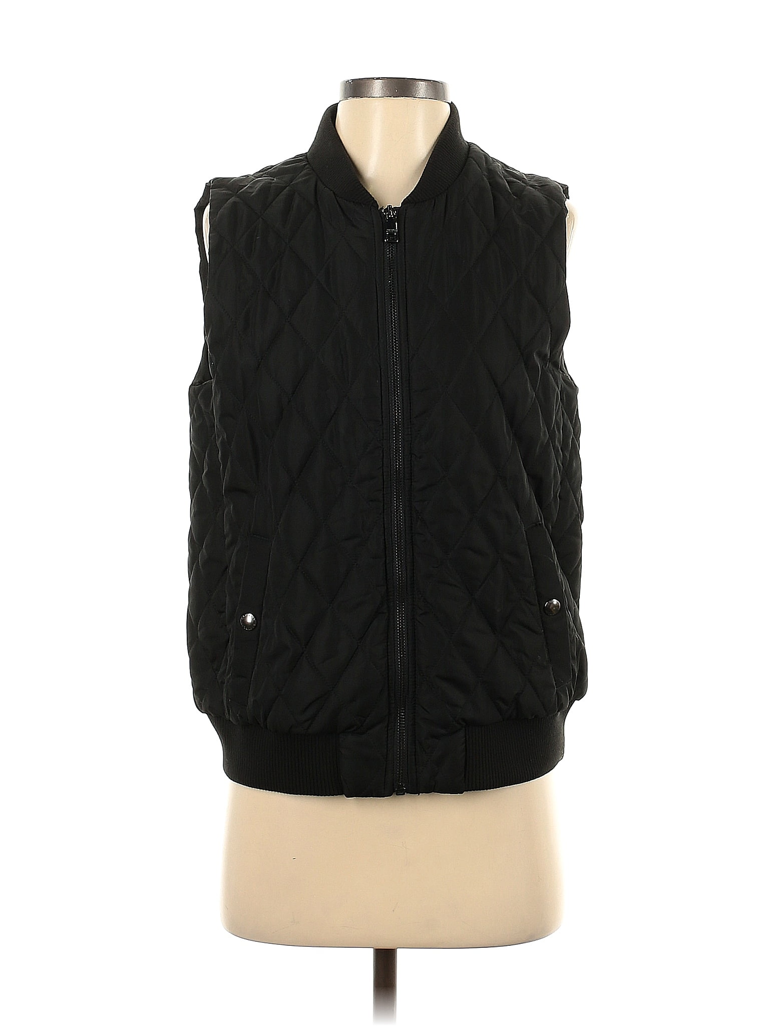 Banana Republic 100% Polyester Solid Black Vest Size S - 74% off | ThredUp