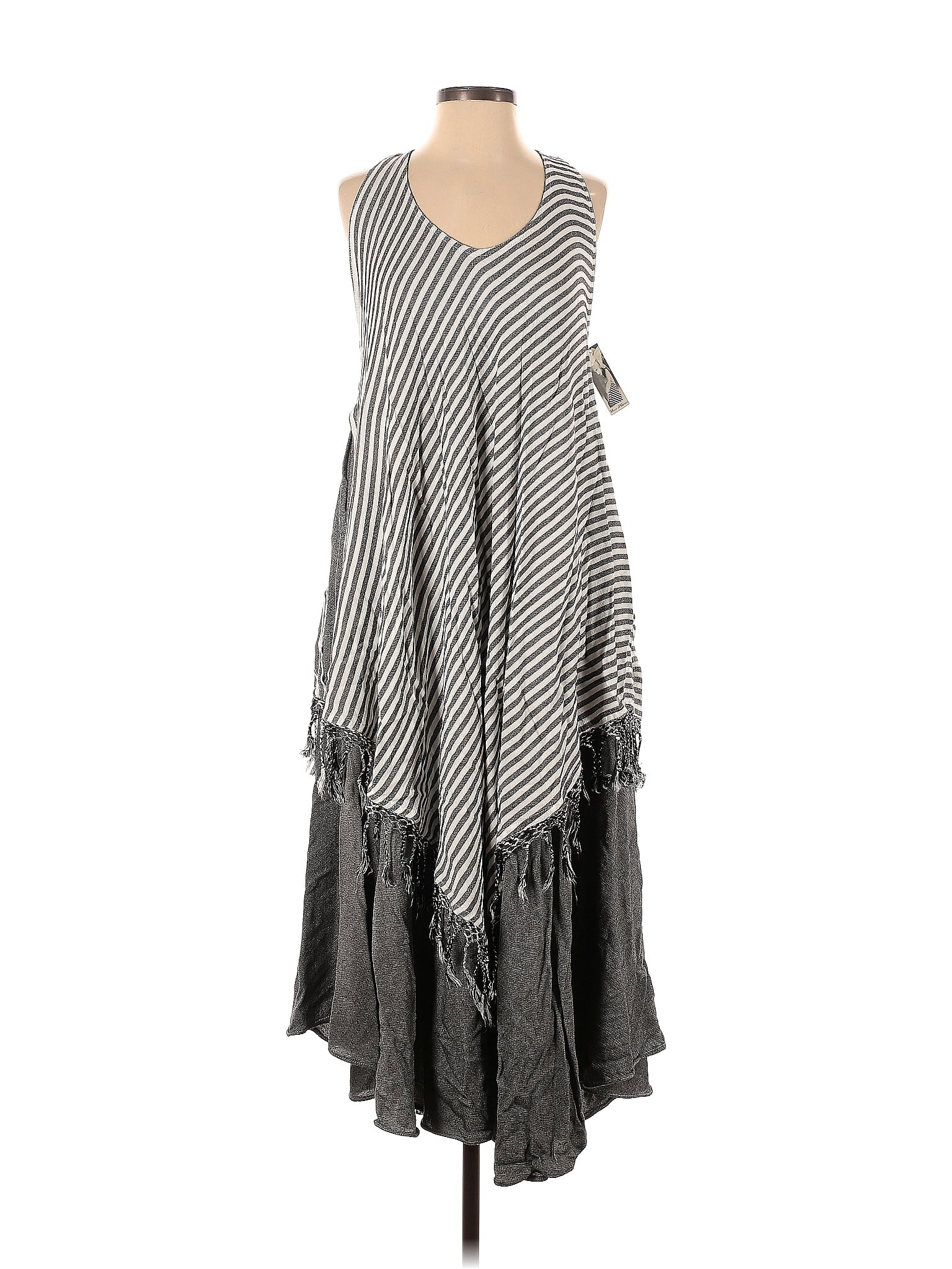 Moon Stripes Multi Color Gray Casual Dress Size S 71 Off Thredup