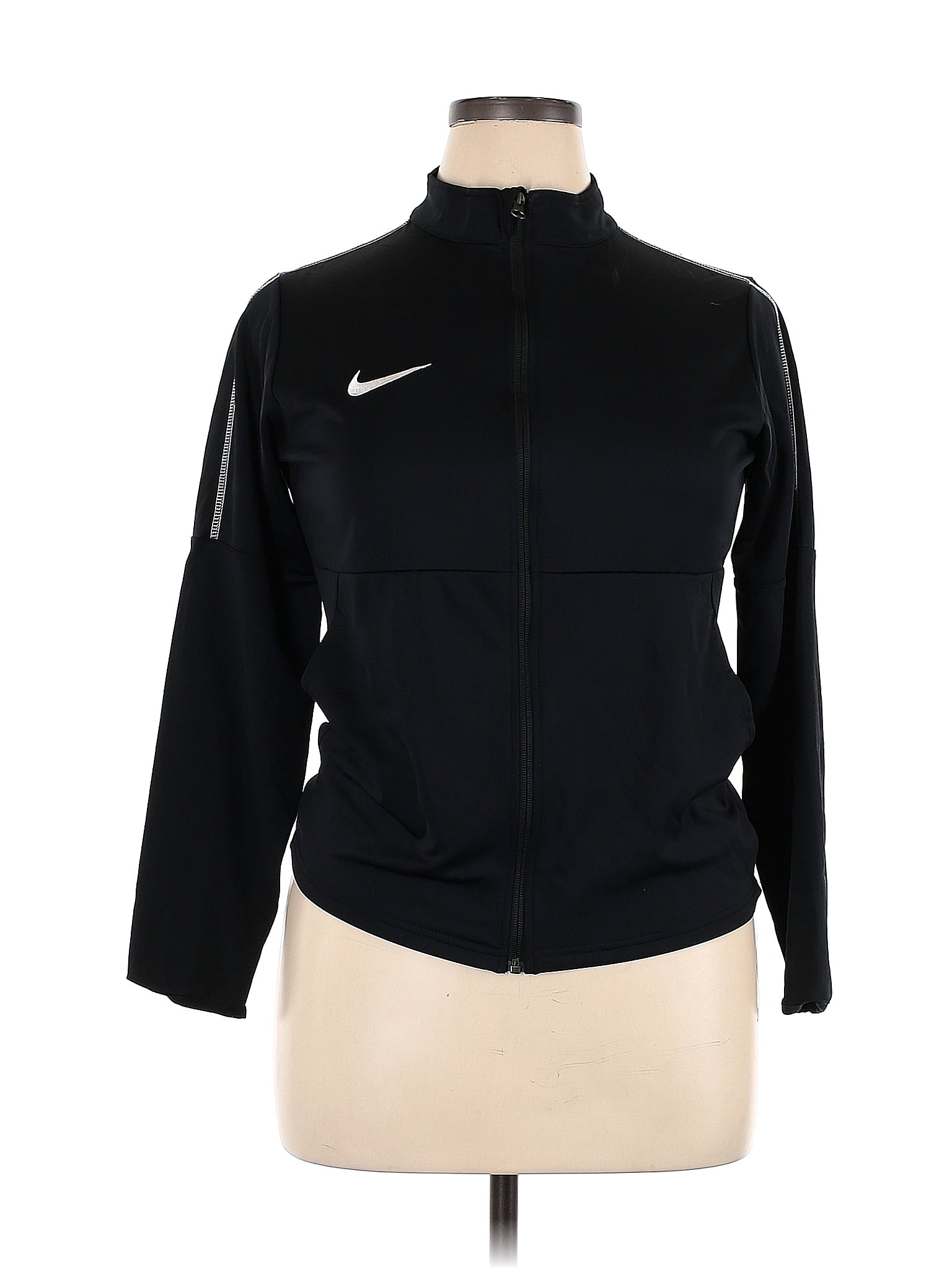 Nike 100% Polyester Black Track Jacket Size XL - 59% off | ThredUp