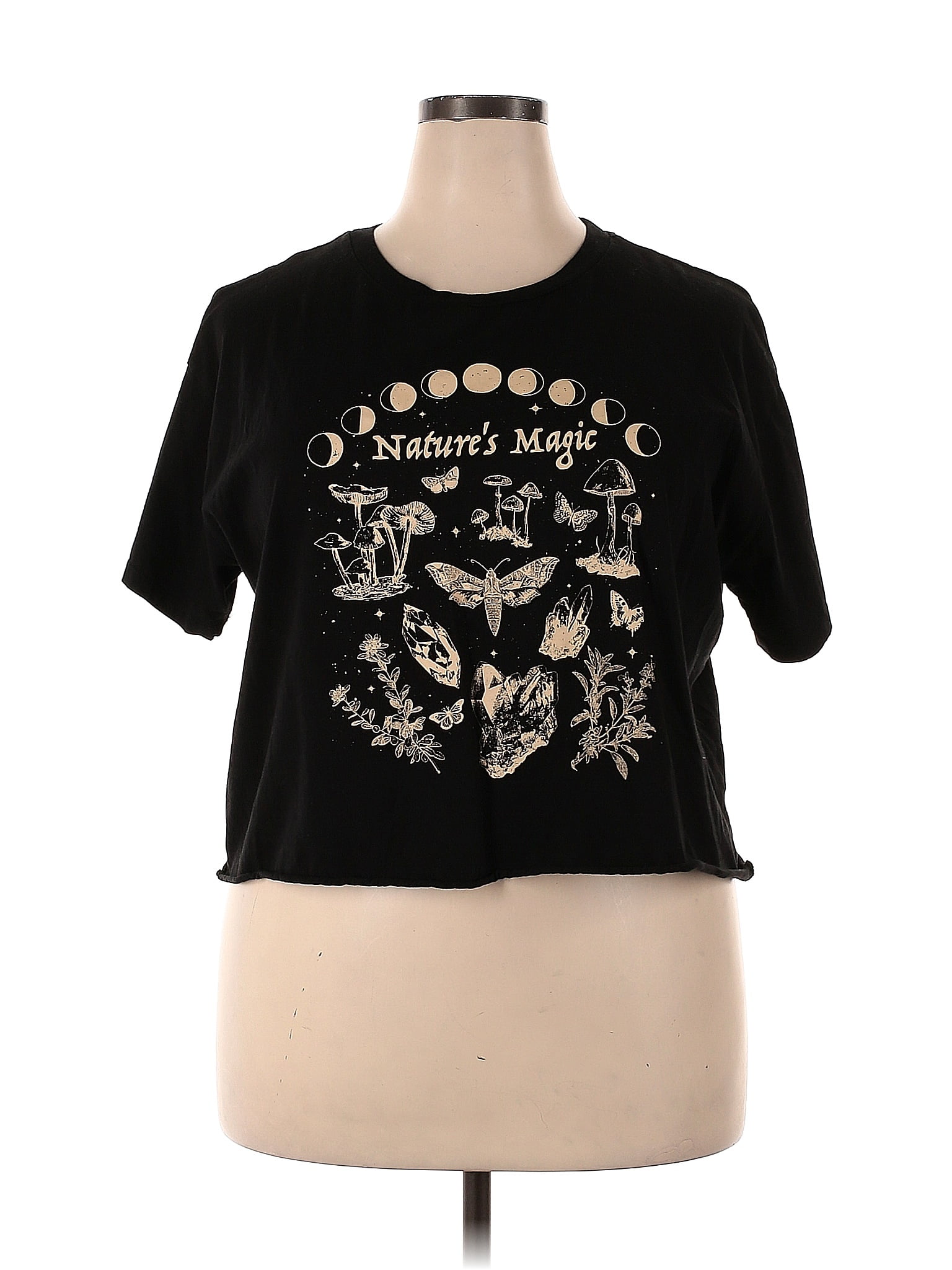 Hot Topic 100% Cotton Black Short Sleeve T-Shirt Size 2X (2) (Plus ...
