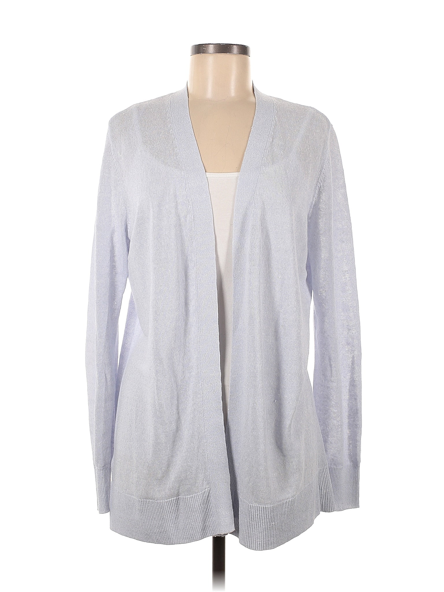 Ann Taylor Color Block Solid Gray Cardigan Size M - 77% off | ThredUp