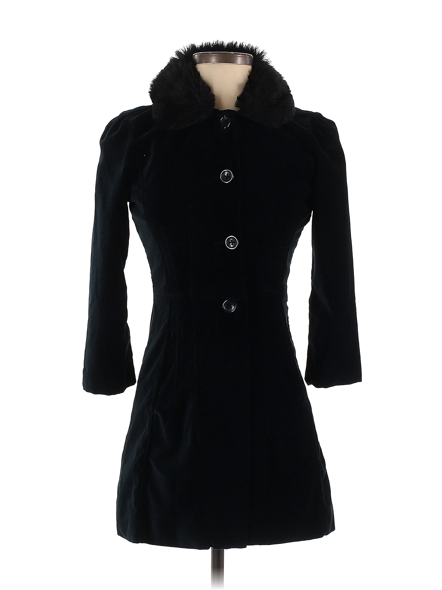 Frenchi 100% Cotton Solid Black Coat Size S - 61% off | ThredUp