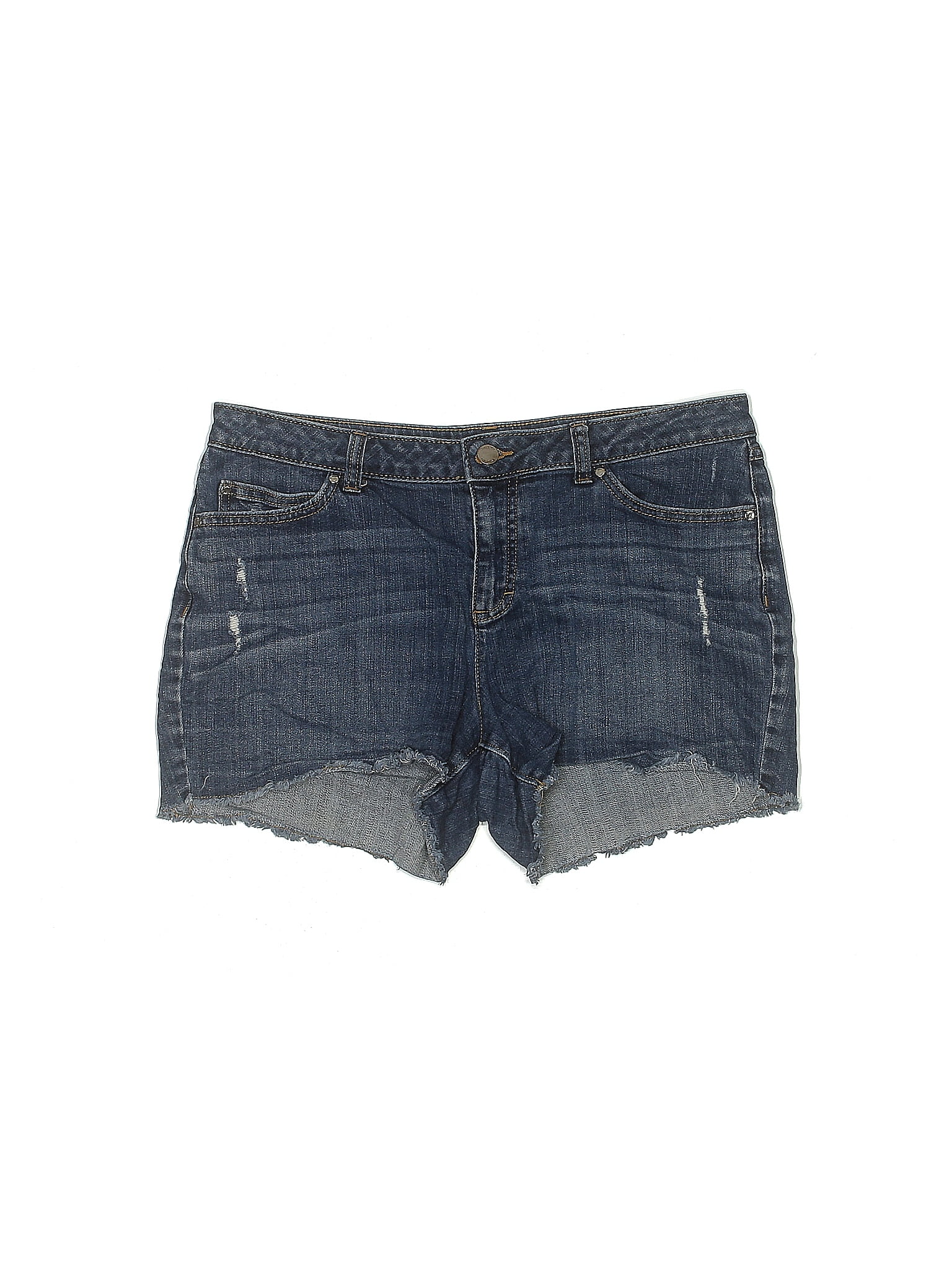 Jennifer Lopez Solid Blue Denim Shorts Size 10 - 57% off | ThredUp