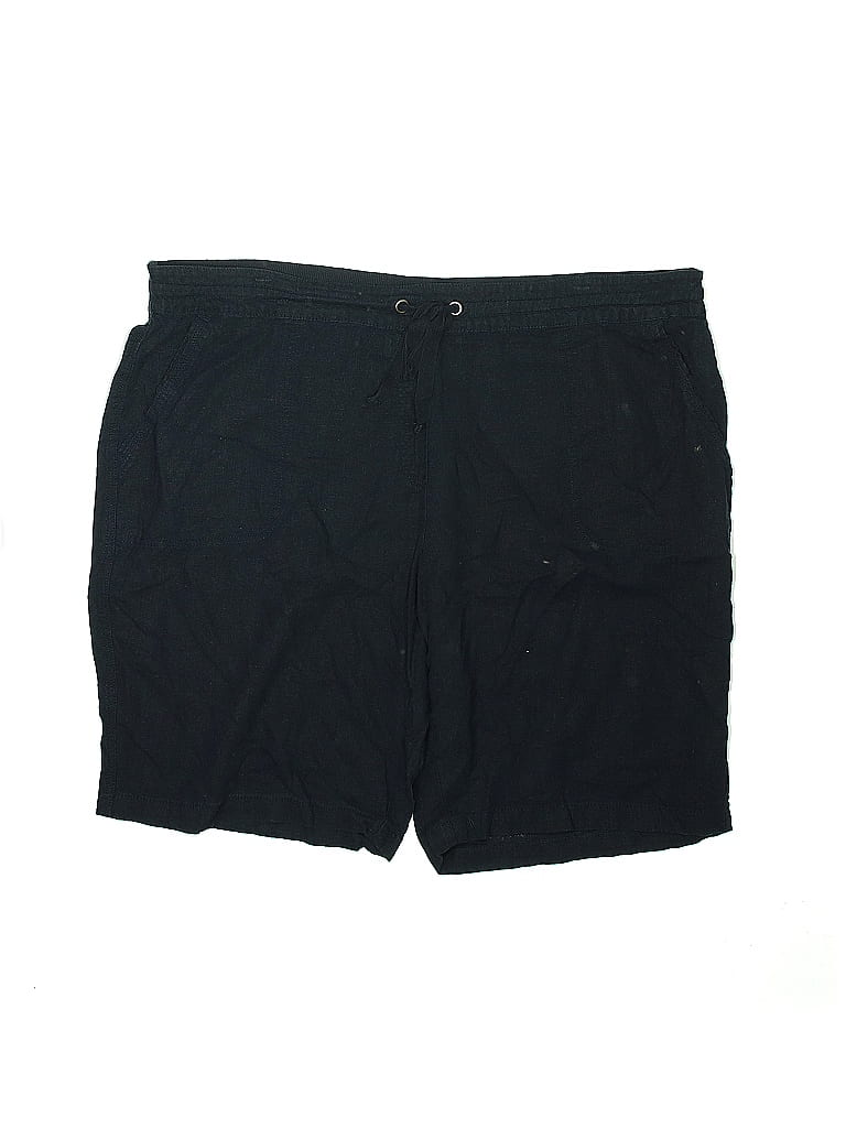 Per Se Solid Black Shorts Size 3X (Plus) - 57% off | ThredUp