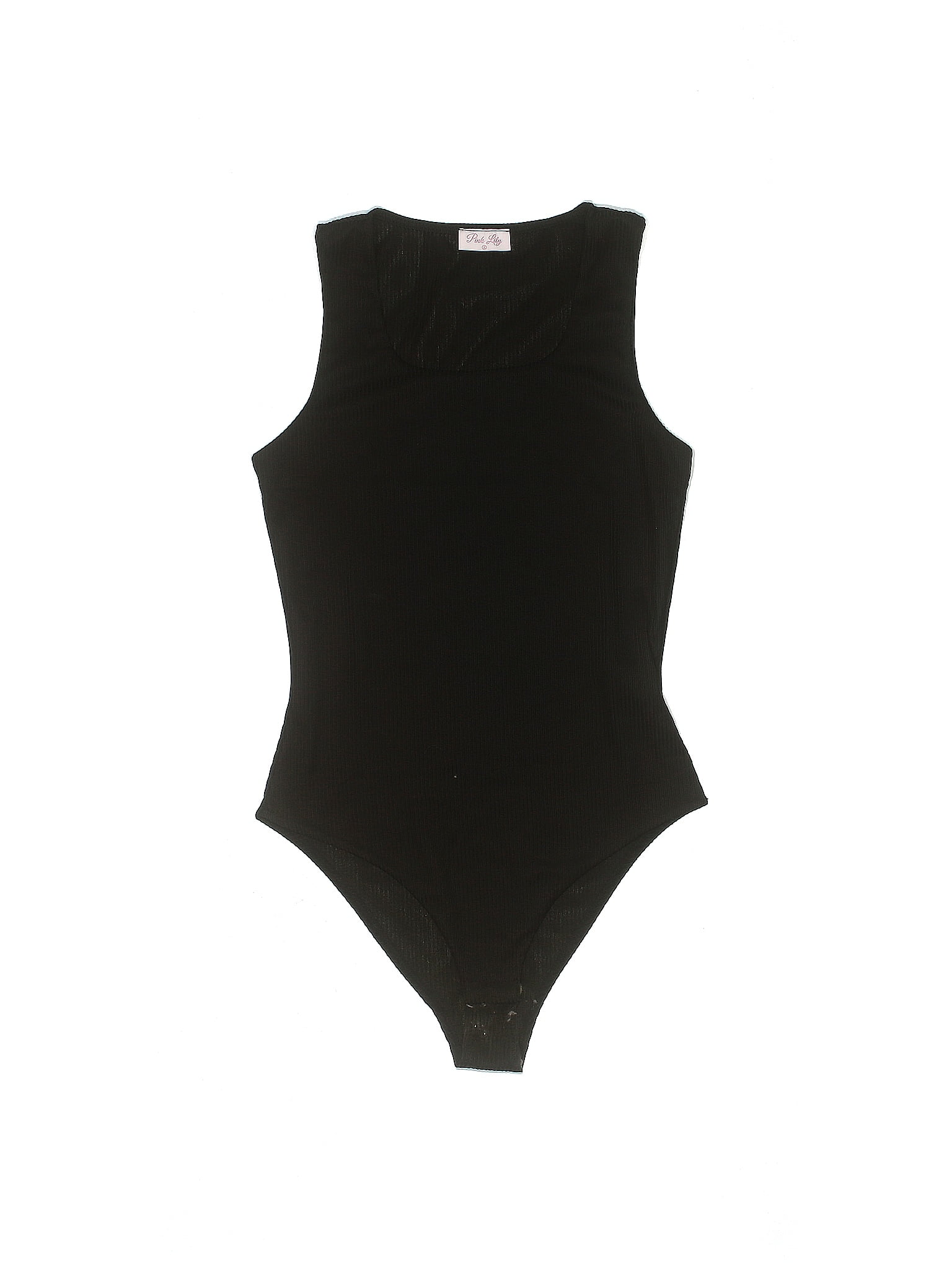 Pink Lily Solid Black Bodysuit Size L 47 Off Thredup 4499