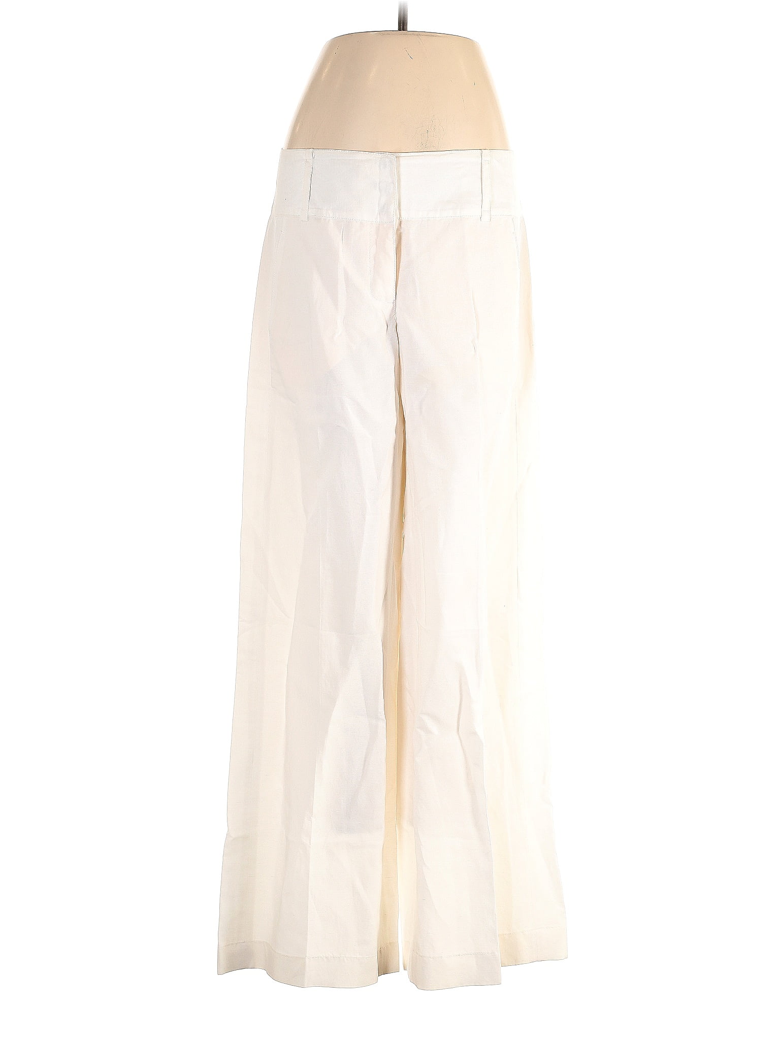 Isda And Co Solid Ivory Linen Pants Size 6 78 Off Thredup