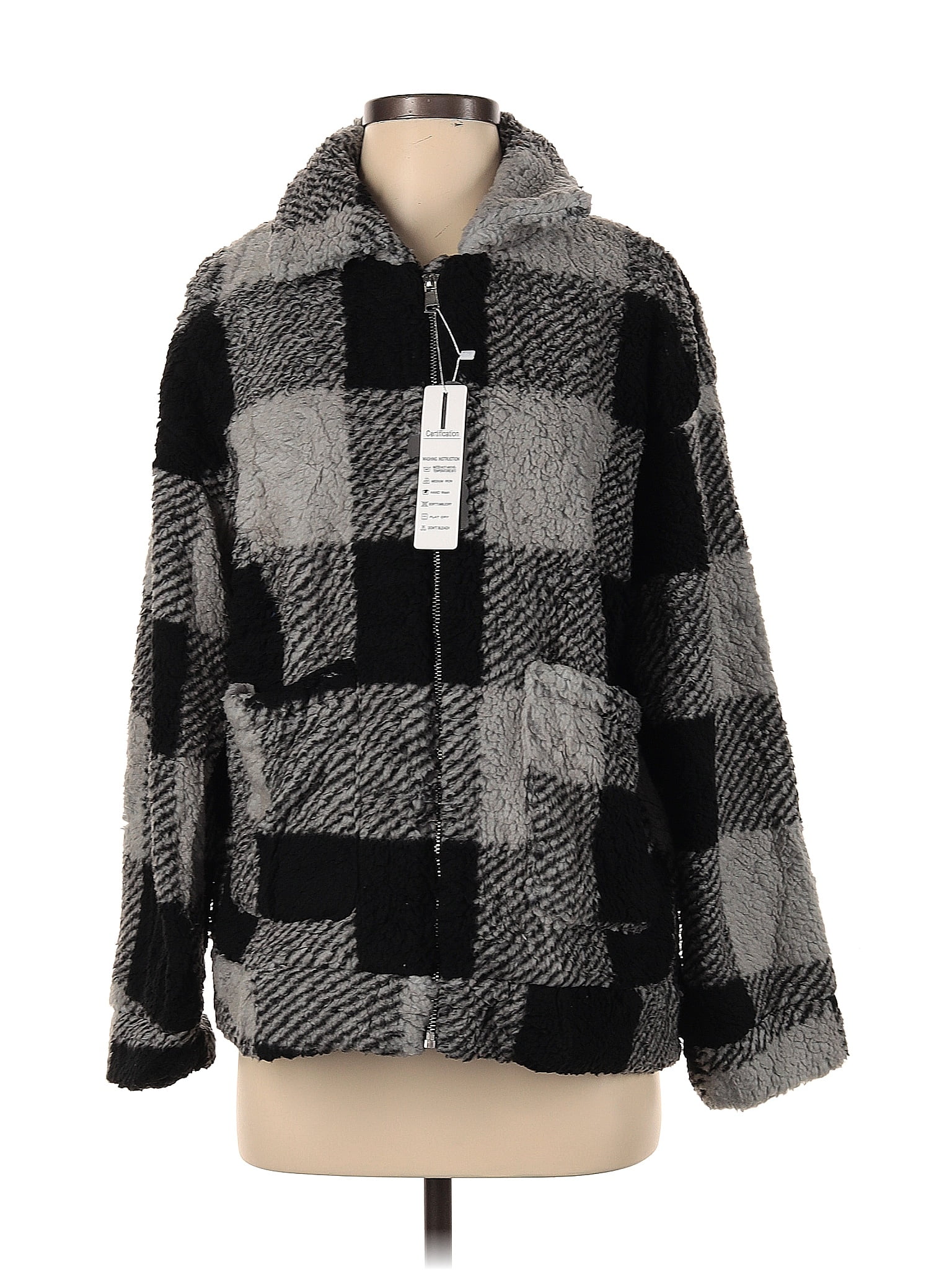 Assorted Brands Checkered-gingham Multi Color Black Jacket Size S - 62% ...