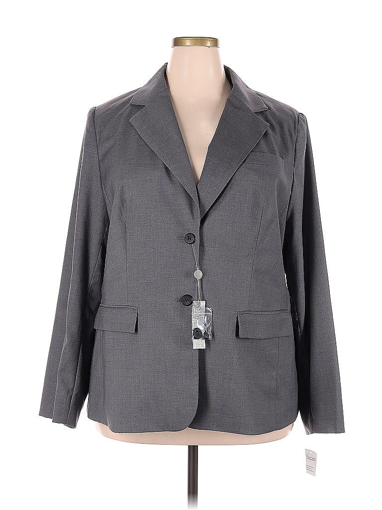 Ico Uniforms Solid Gray Blazer Size 20 (Plus) - 66% off | ThredUp