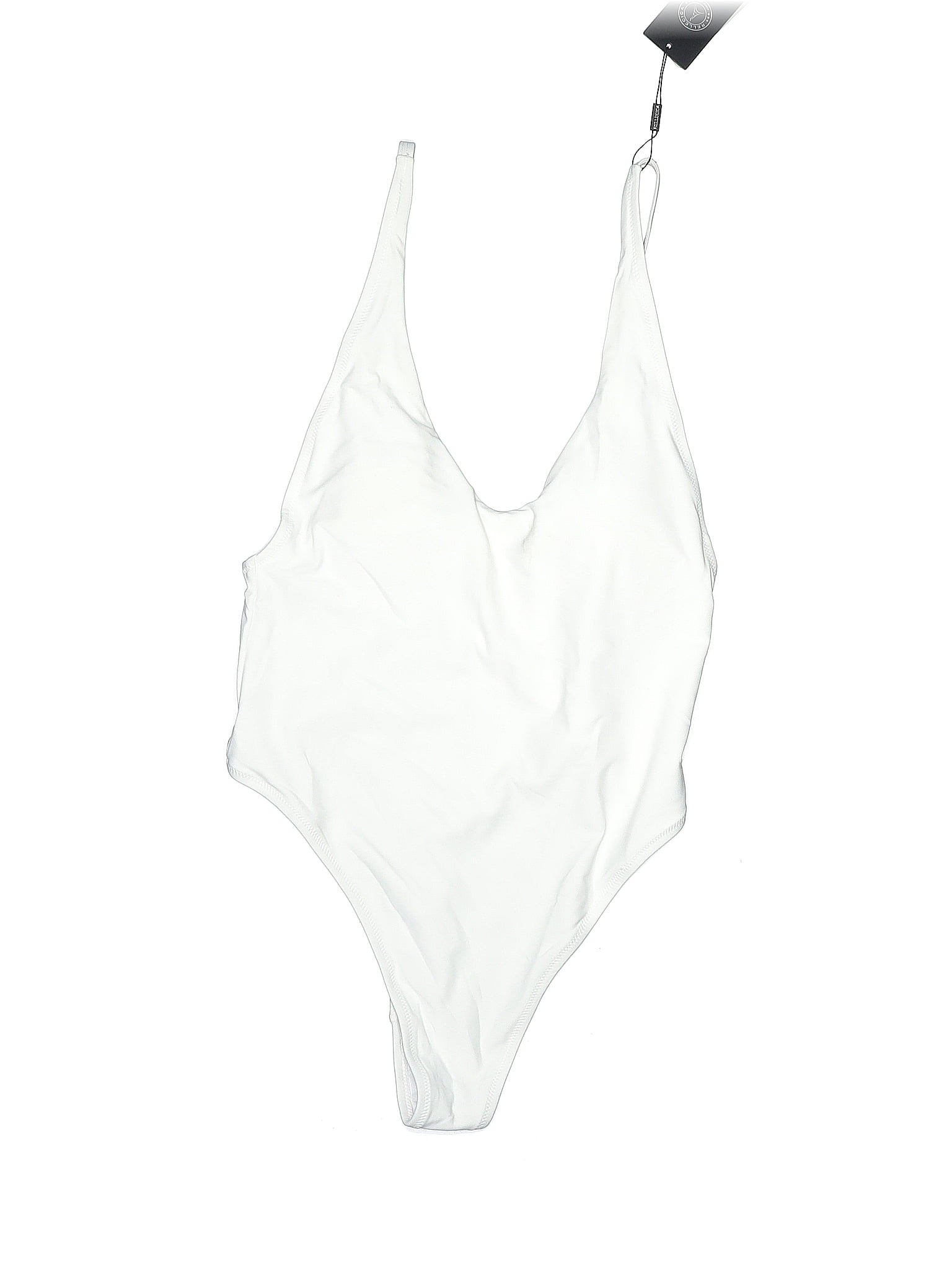 Relleciga Solid White One Piece Swimsuit Size L 72 Off Thredup