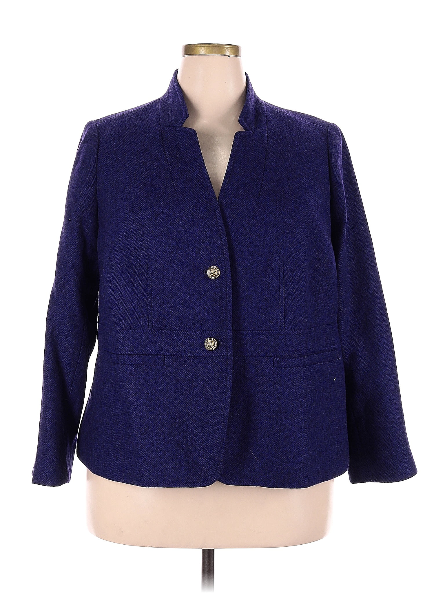 Talbots Solid Blue Blazer Size 18 (Plus) - 73% off | ThredUp