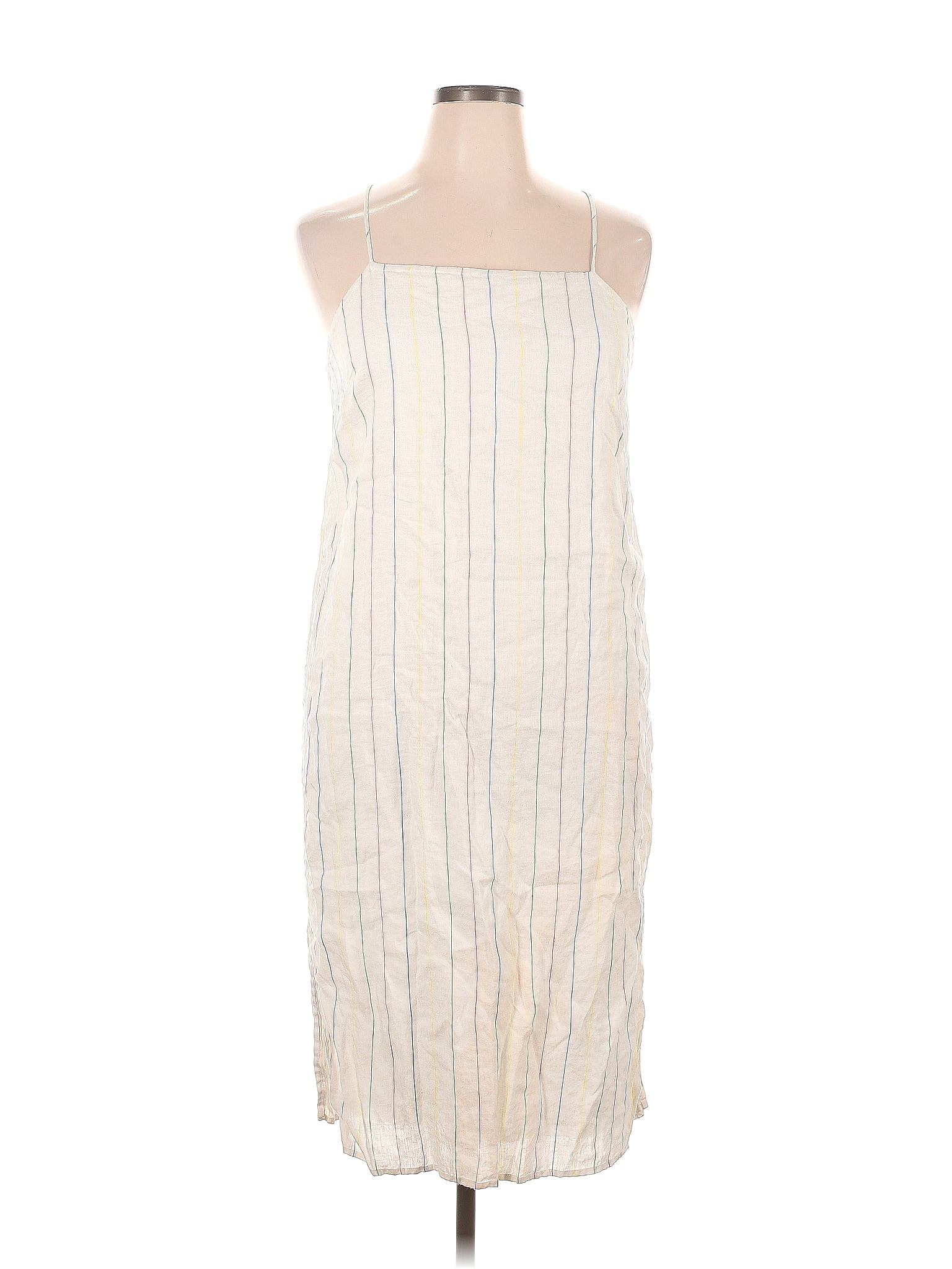 Alex Mill 100 Linen Stripes Ivory Casual Dress Size Xl 71 Off Thredup
