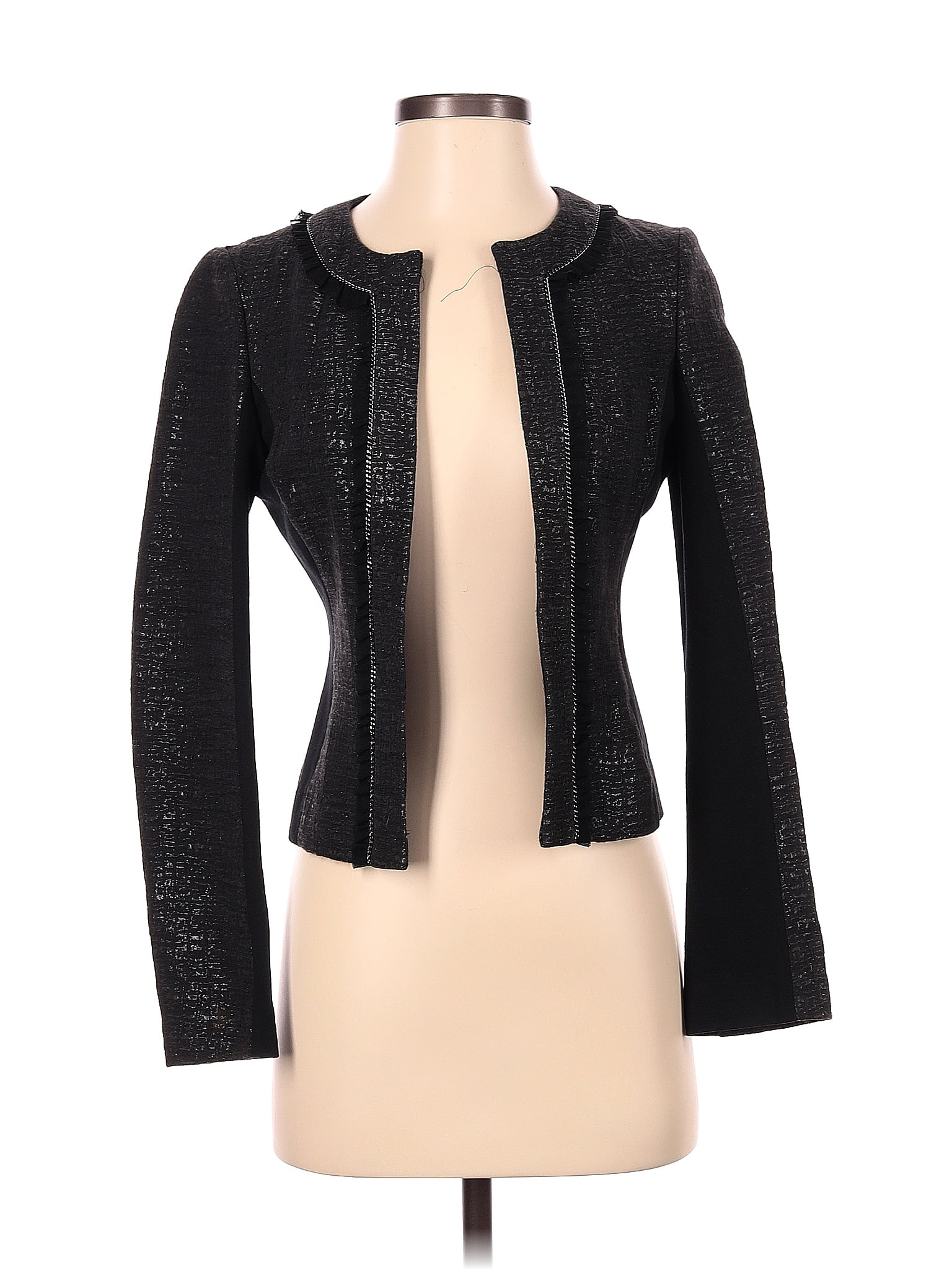 Express Solid Black Jacket Size 0 - 67% off | ThredUp