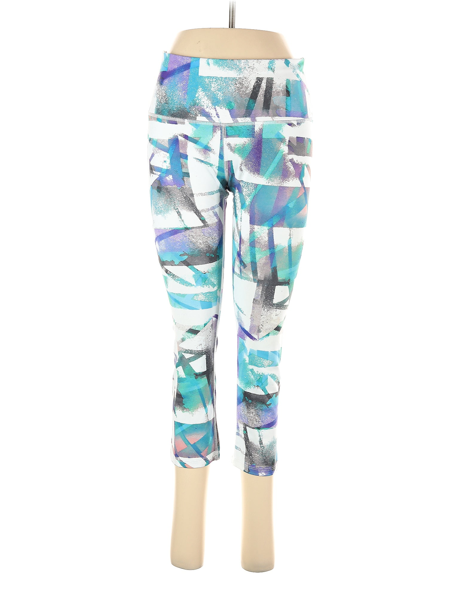 Apana Tropical Multi Color Blue Leggings Size M - 65% off | thredUP