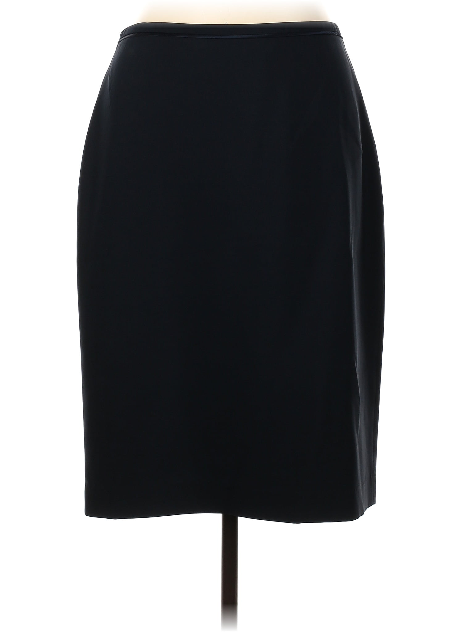 Ellen Tracy 100% Silk Solid Black Silk Skirt Size 10 - 77% off | thredUP