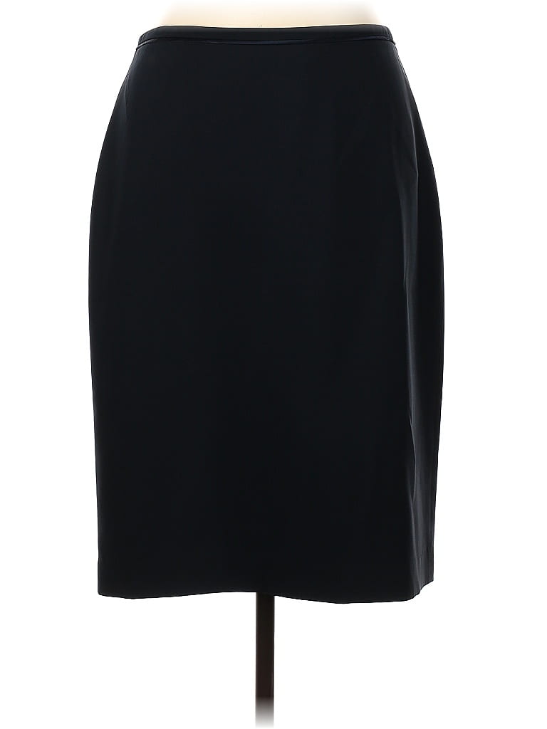 Ellen Tracy 100% Silk Solid Black Silk Skirt Size 10 - 77% off | thredUP