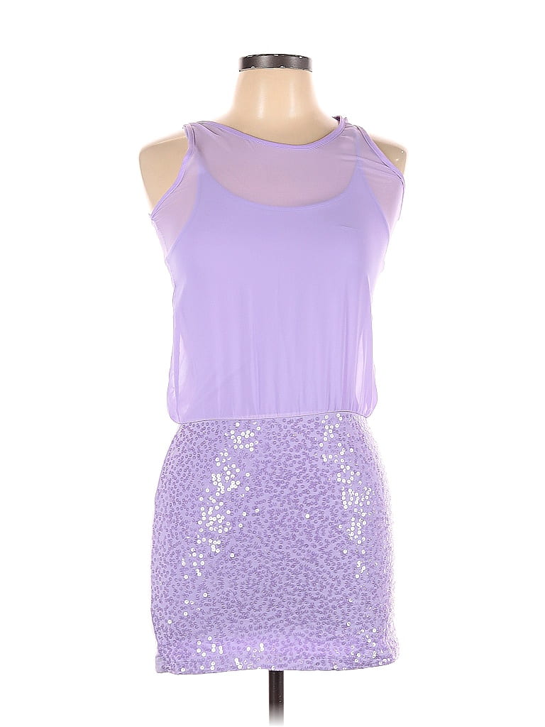 Flowers By Zoe Solid Lavender Purple Casual Dress Size L 78 Off
